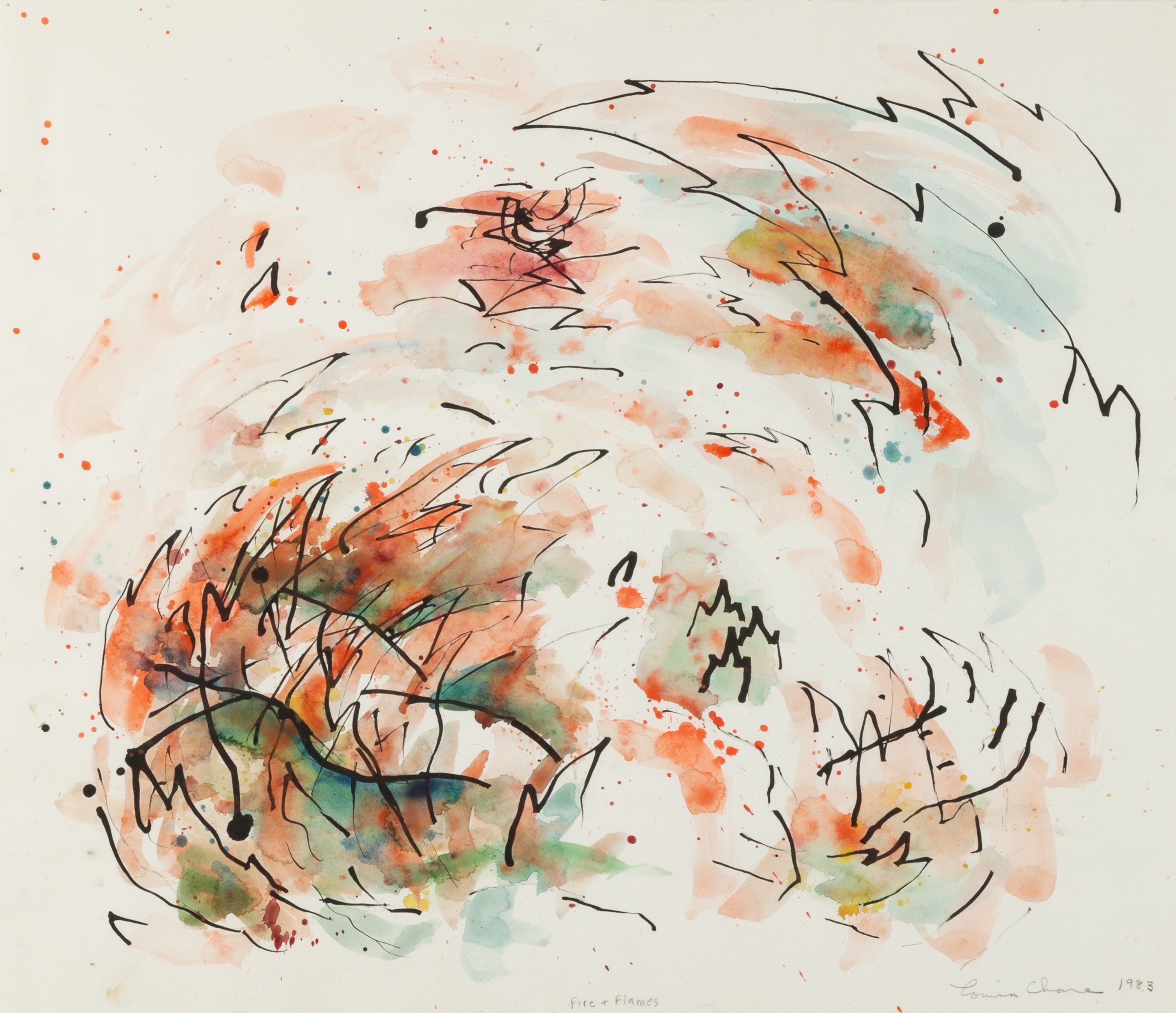 Louisa Chase (American, 1951-2016) Fire + Flames | Cottone Auctions