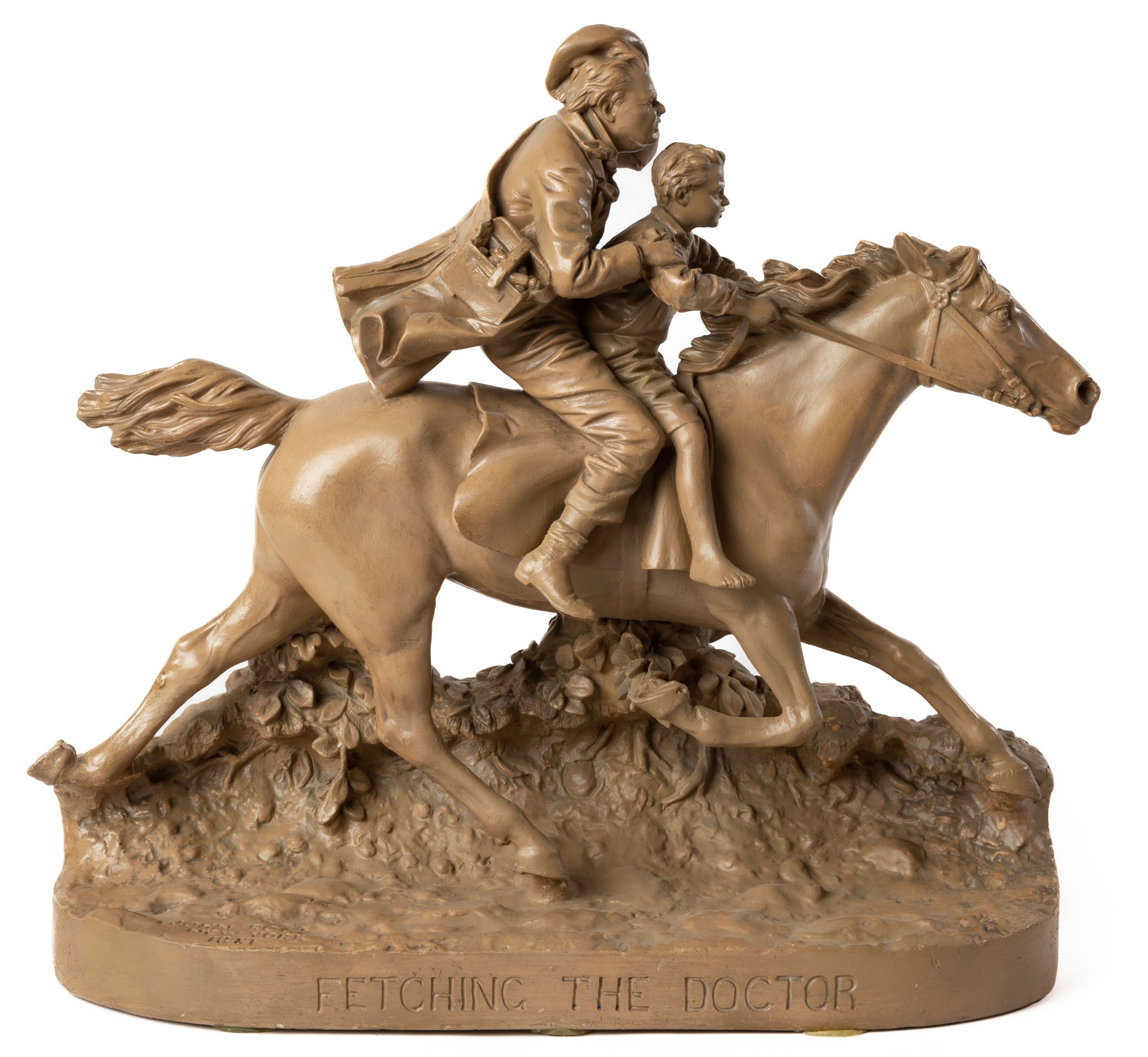 John Rogers (American, 1829-1904) "Fetching the Doctor" | Cottone Auctions