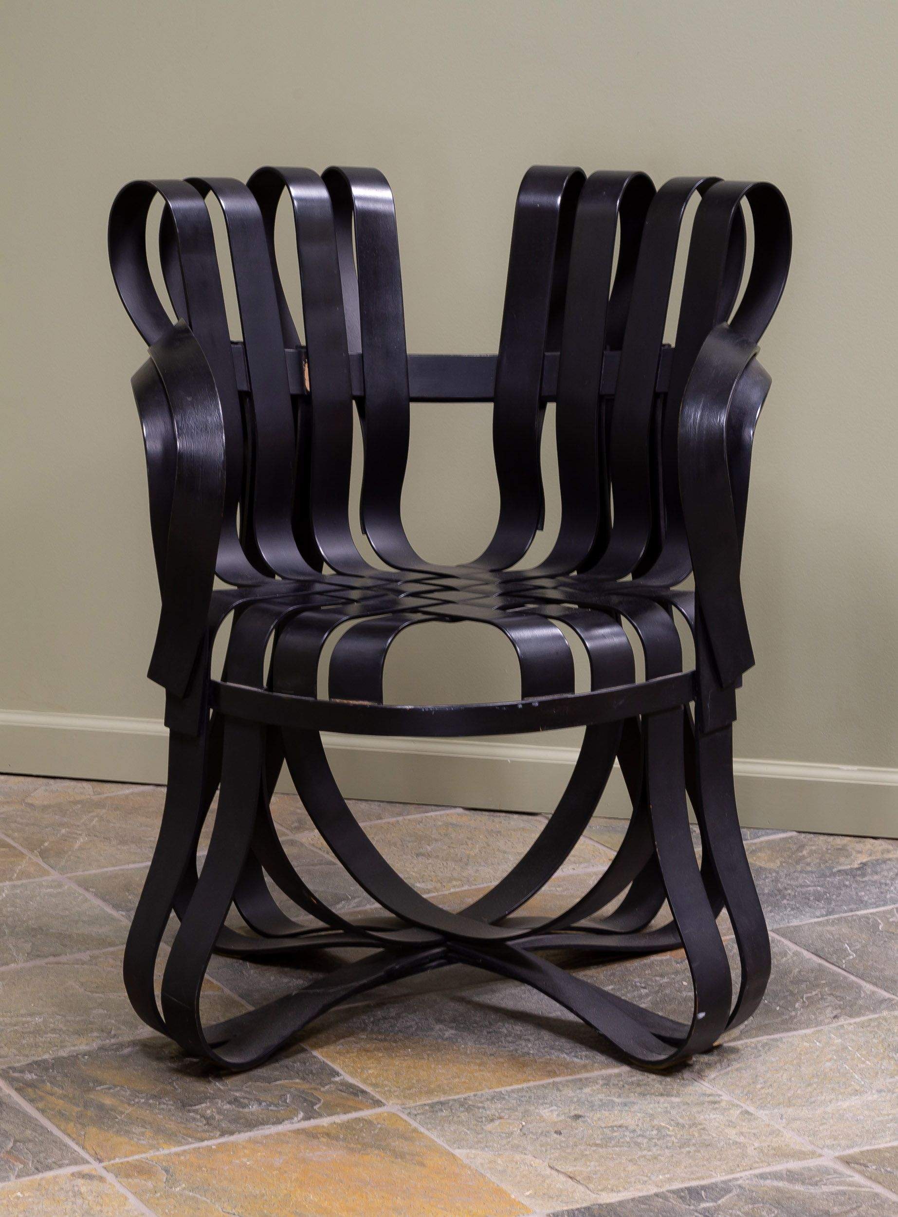 Frank Gehry, Ebonized Cross Check Armchair | Cottone Auctions