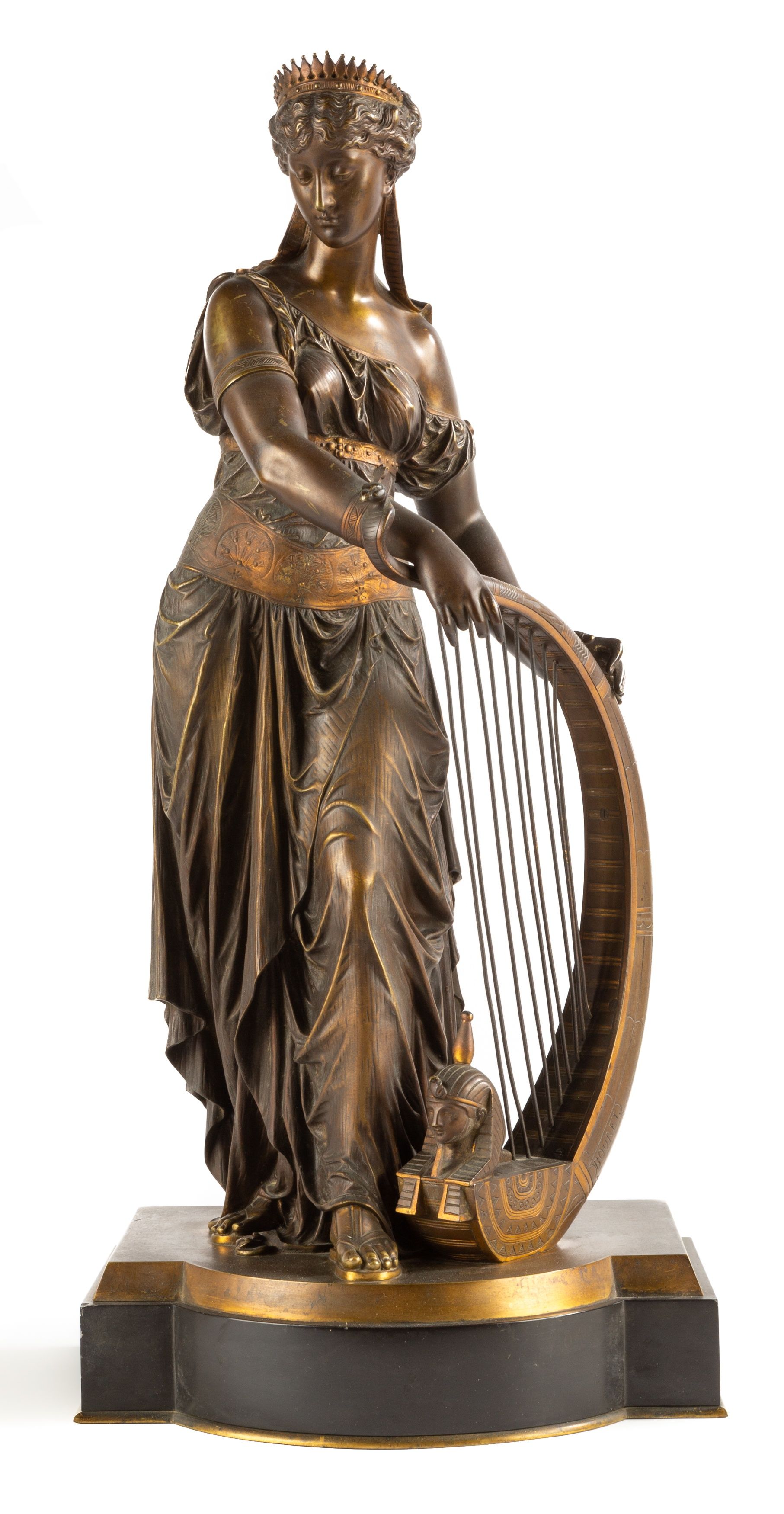 Eutrope Bouret (French, 1833-1906) An Egyptian Woman with Harp ...
