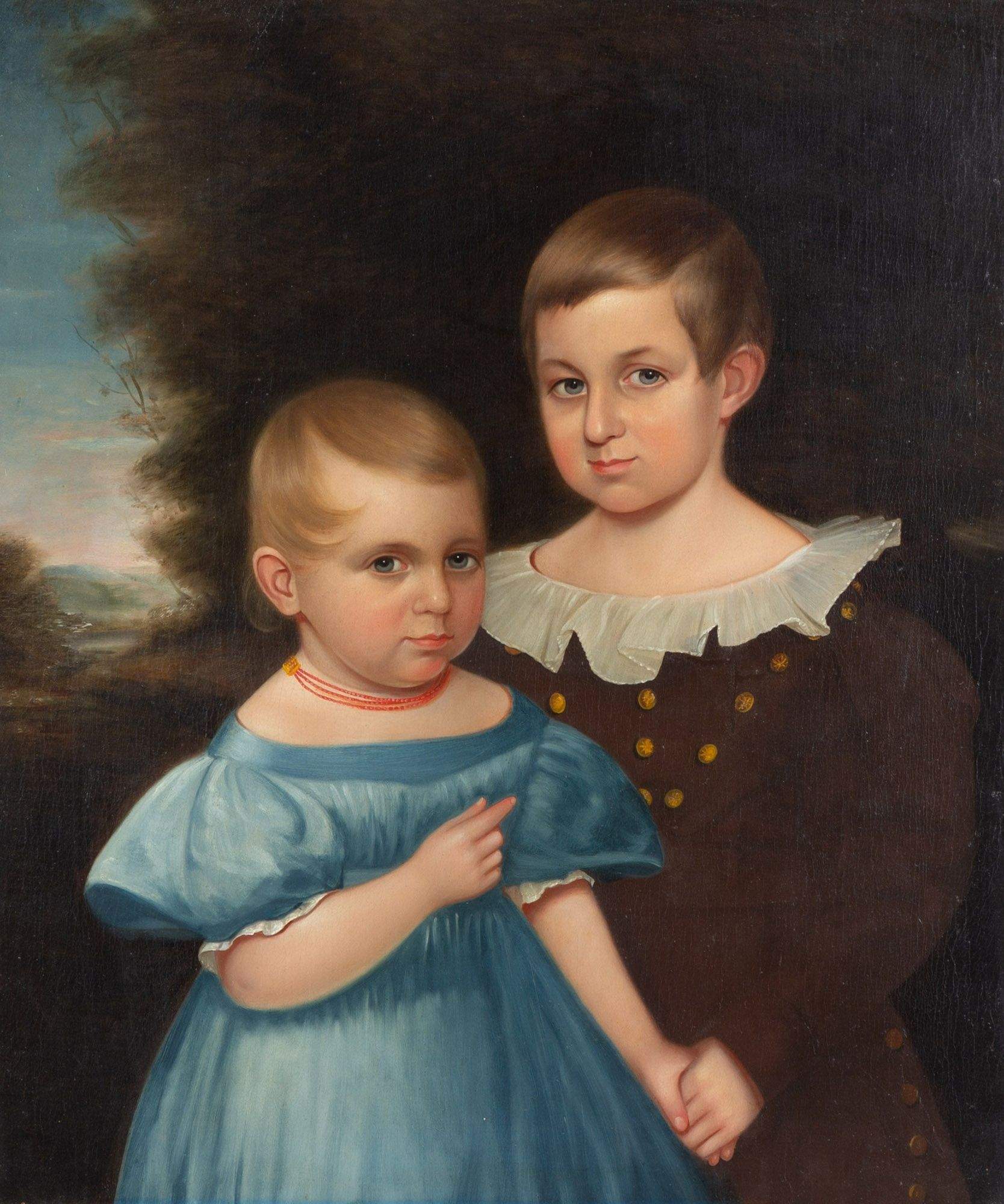 Early 19th Century Portrait of the Hills Children | Cottone Auctions