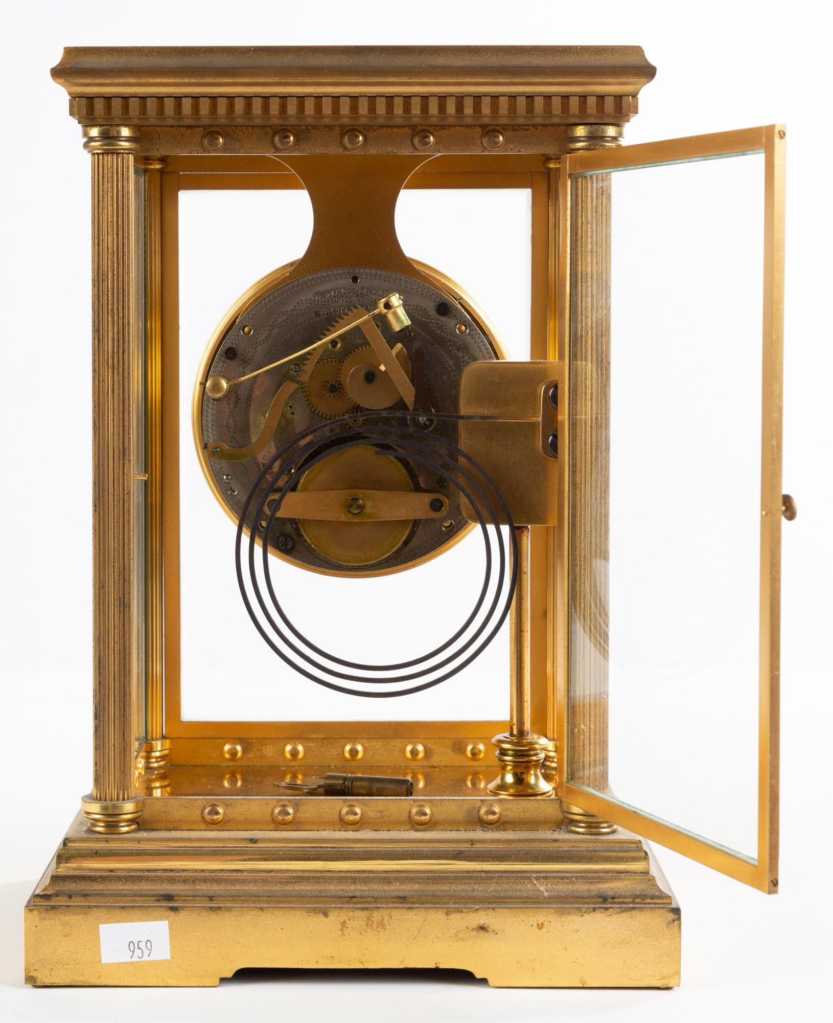 Boston Clock Co. Crystal Regulator Shelf Clock | Cottone Auctions