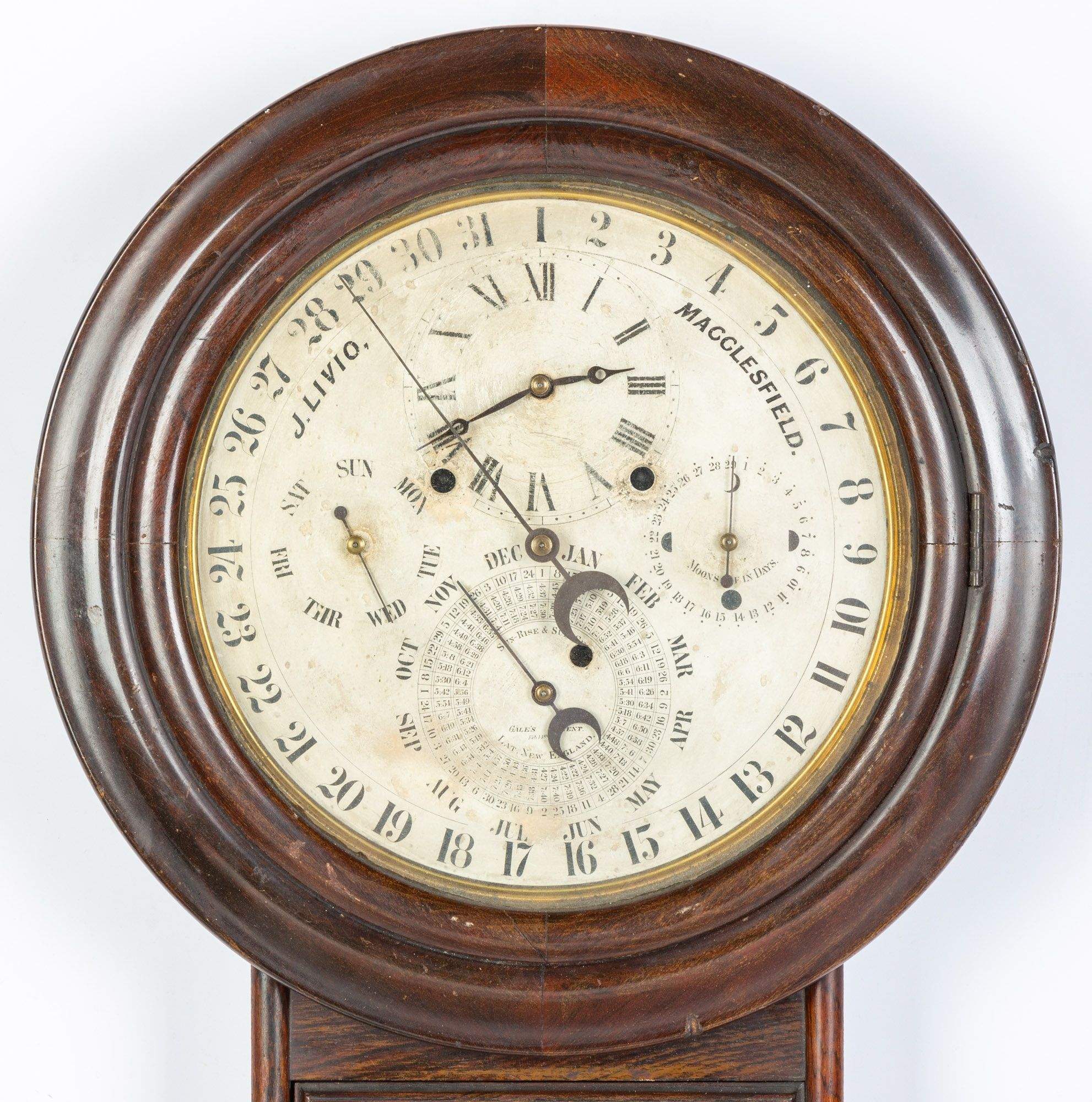 D. J. Gale's Astronomical Calendar Wall Clock | Cottone Auctions