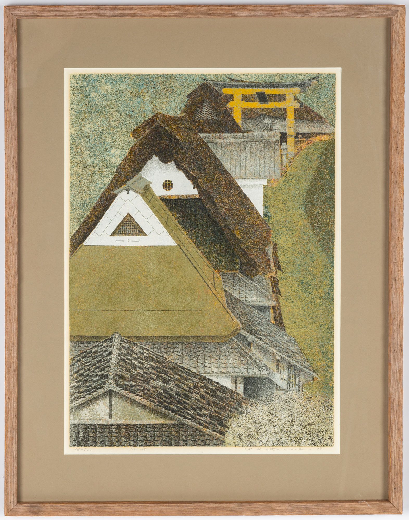 Yukio Katsuda (born 1941) #128 Peasant Houses, 1979 | Cottone Auctions