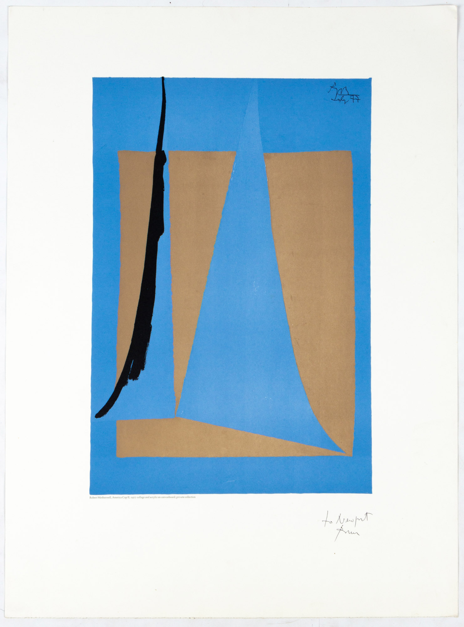 Robert Motherwell (American, 1915-1991) "America Cup II" | Cottone Auctions