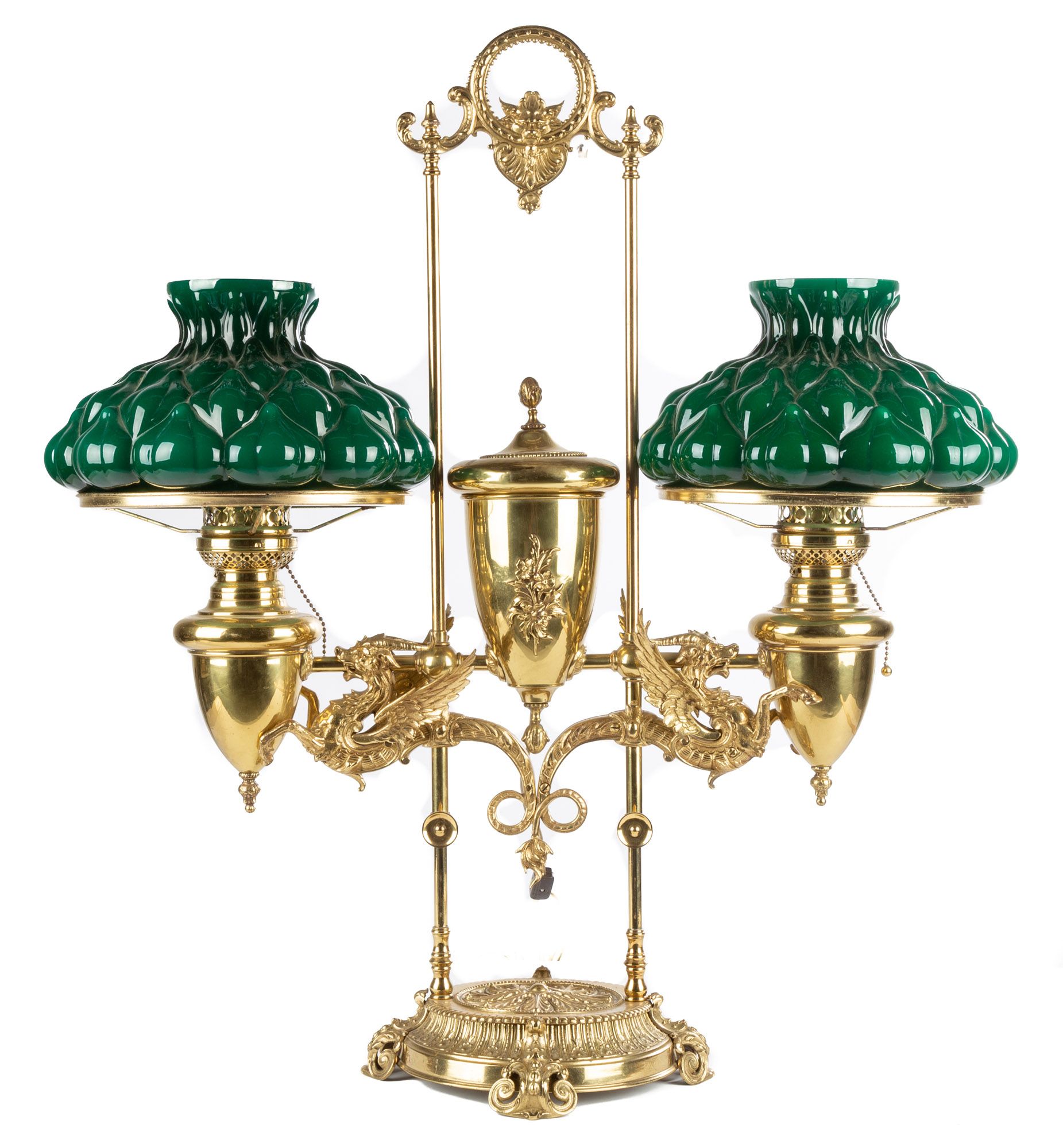 Rare Miller Double Griffin Student Lamp | Cottone Auctions