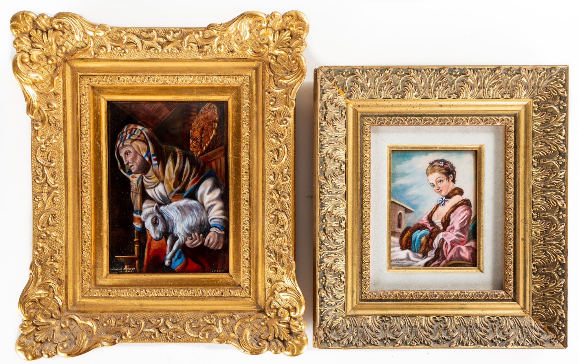 (2) French Limoges Enameled Plaques | Cottone Auctions