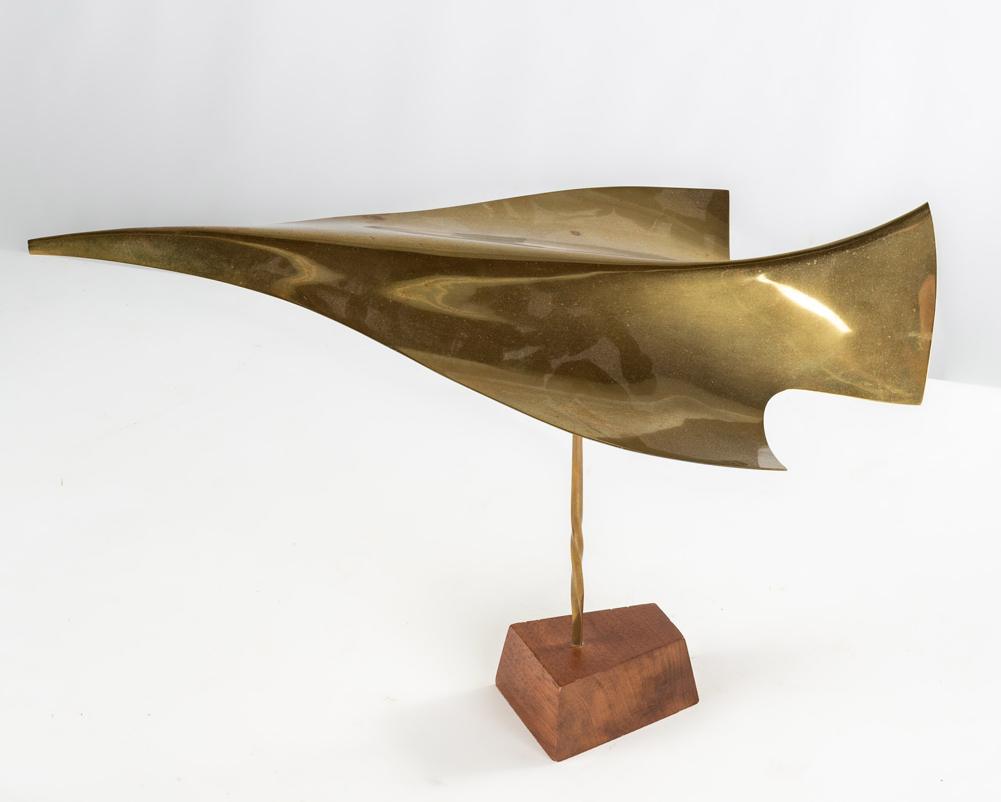 Hans Christensen Hammered Brass Modern Sculpture | Cottone Auctions