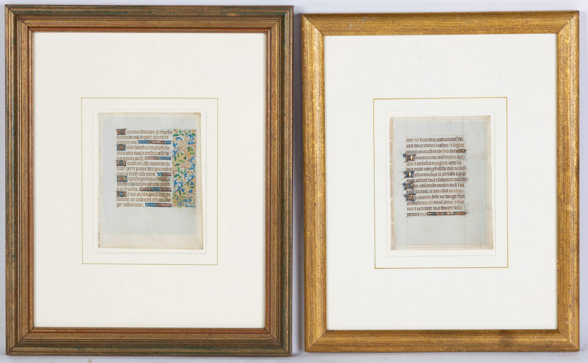 2 Illuminated Manuscript Leaves Cottone Auctions