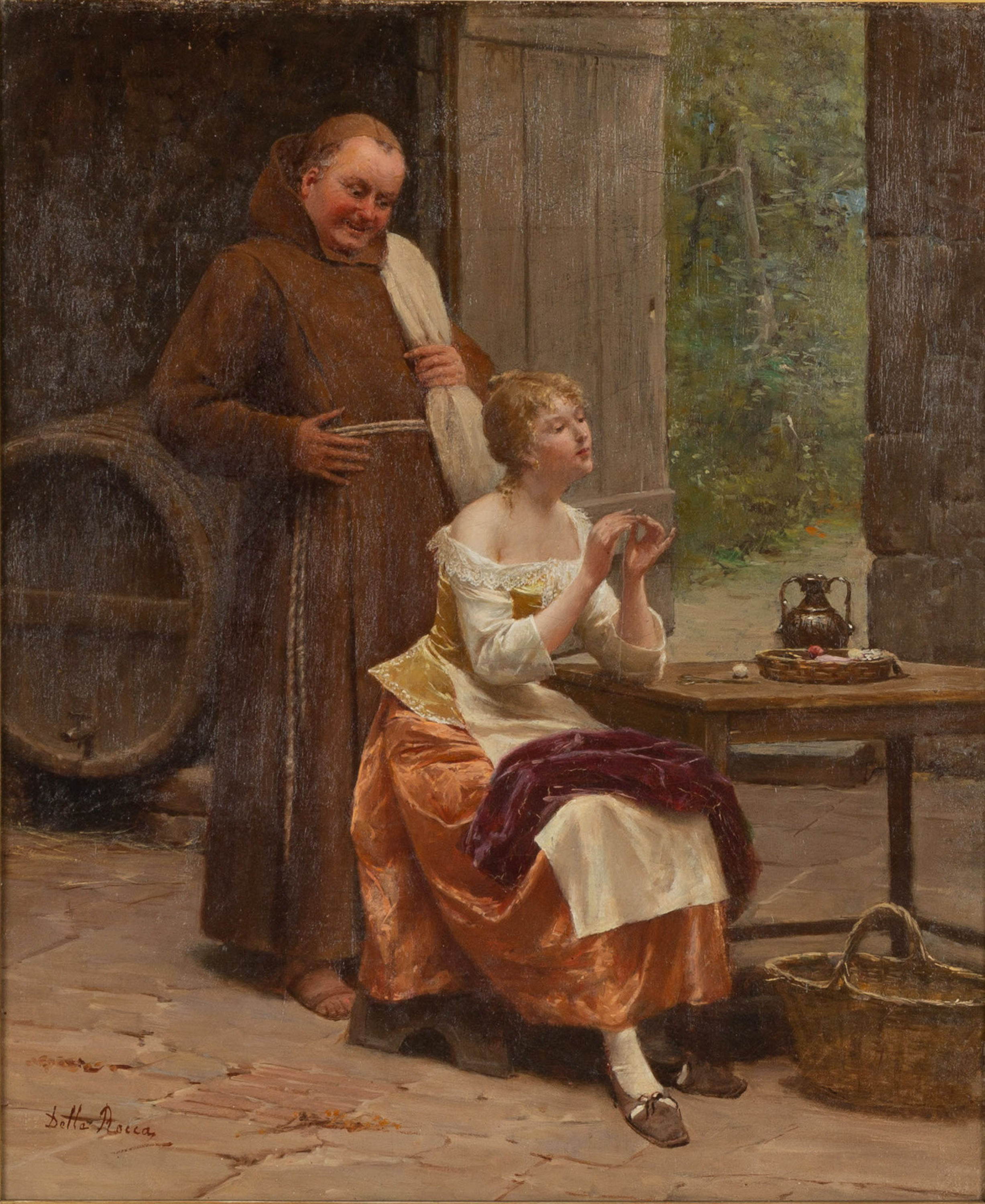 Giovanni della Rocca (Italian, 1788-1858) Courtyard Scene | Cottone ...