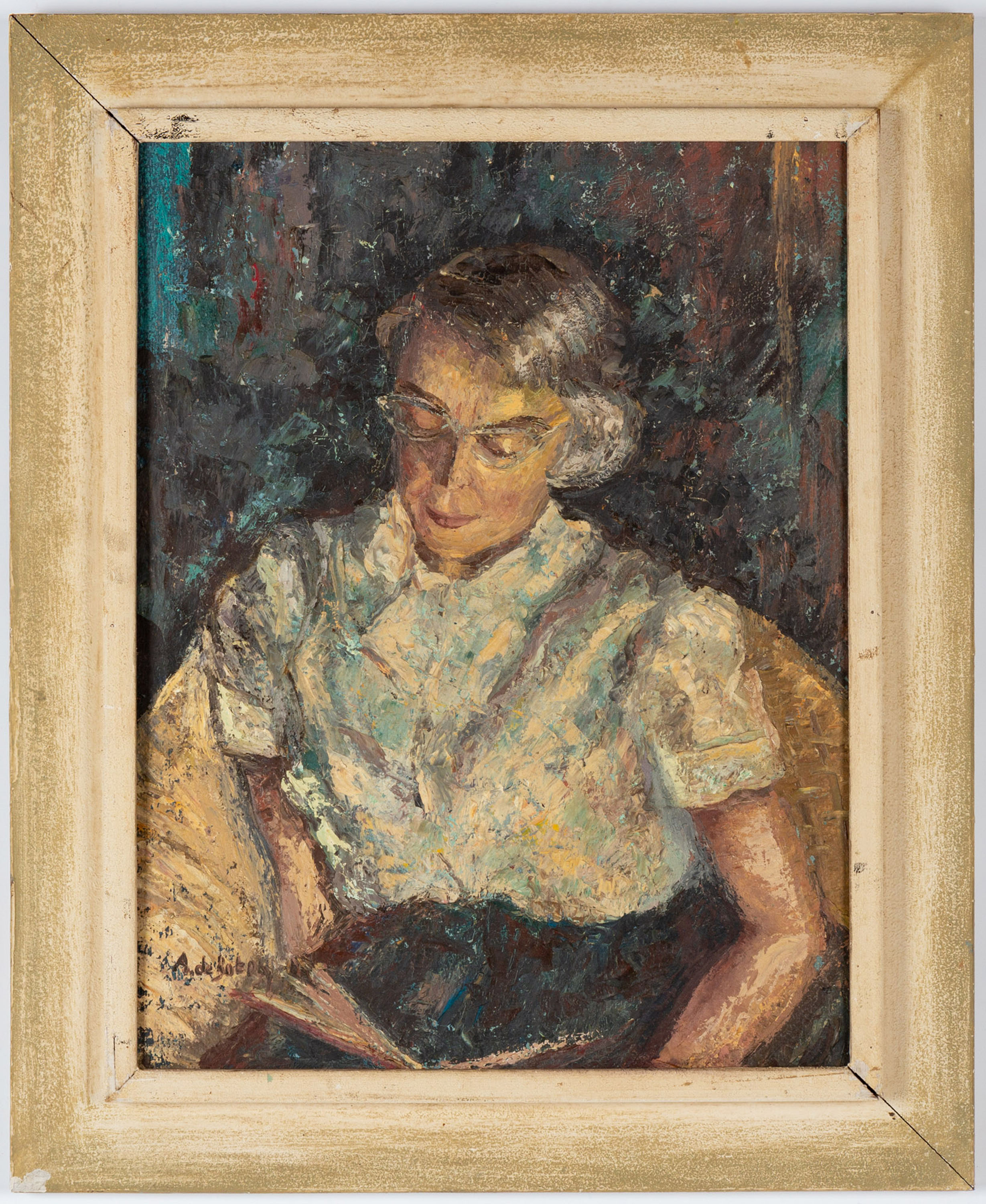 Alice de Boton (Israeli/American, 1906-2010) Portrait of a Woman ...