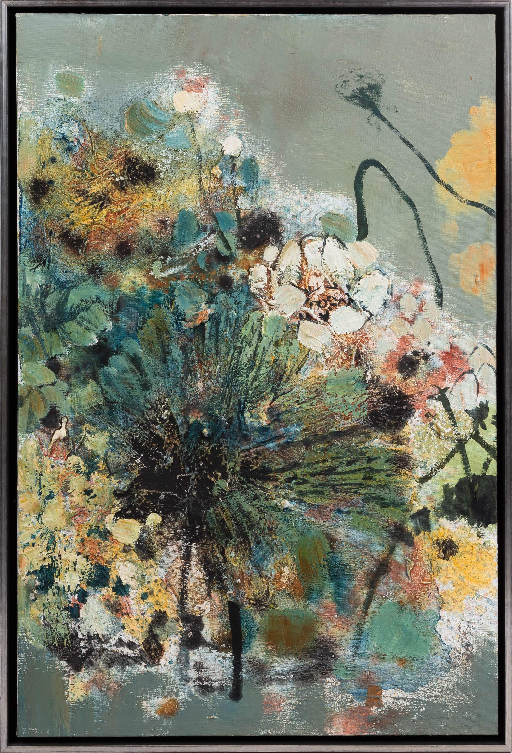 (3) Diao Qingchun (Chinese, b. 1972) Flowers, Tryptic | Cottone Auctions