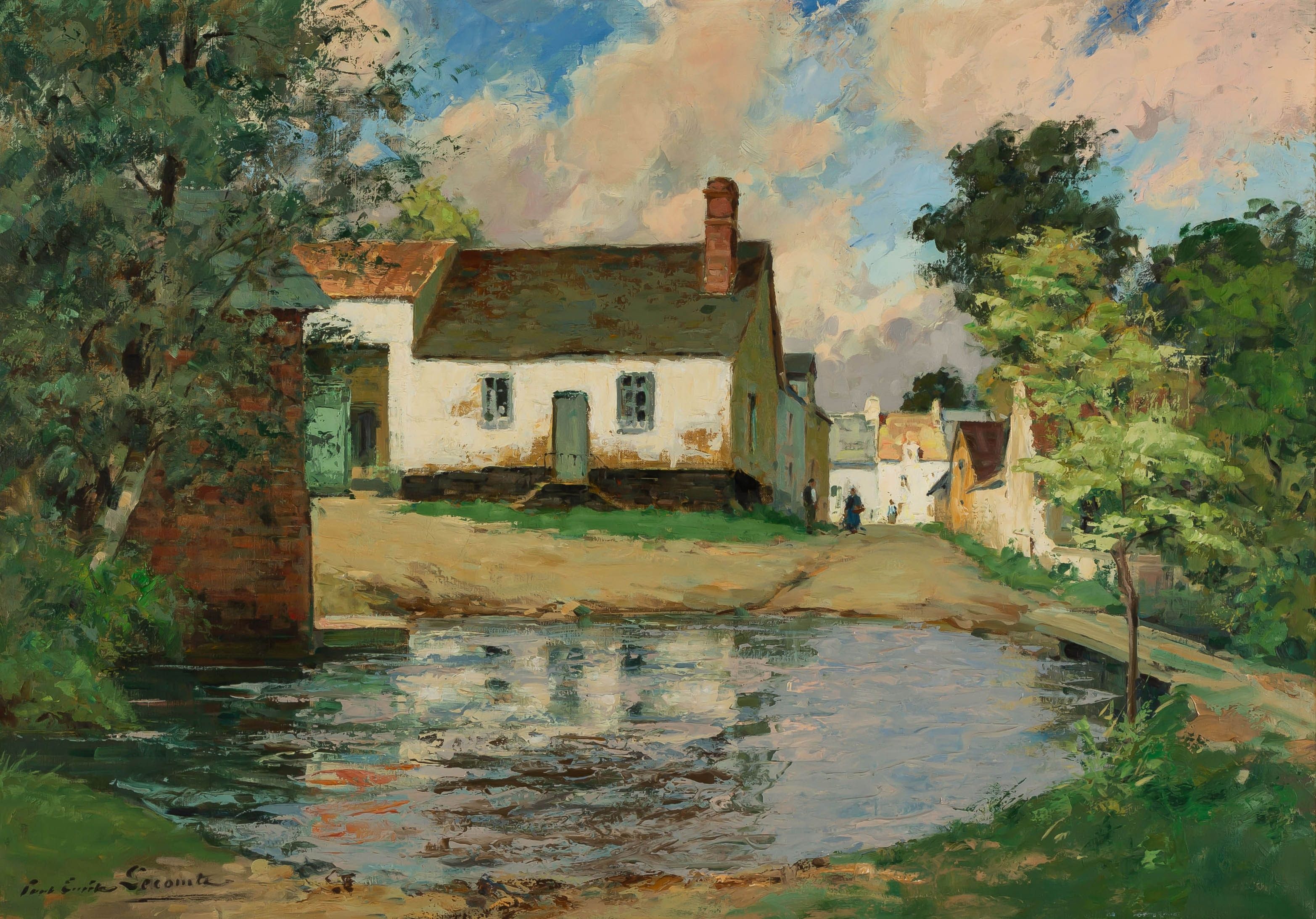Paul Emile Lecomte (French, 1877-1950) "The Pond" | Cottone Auctions