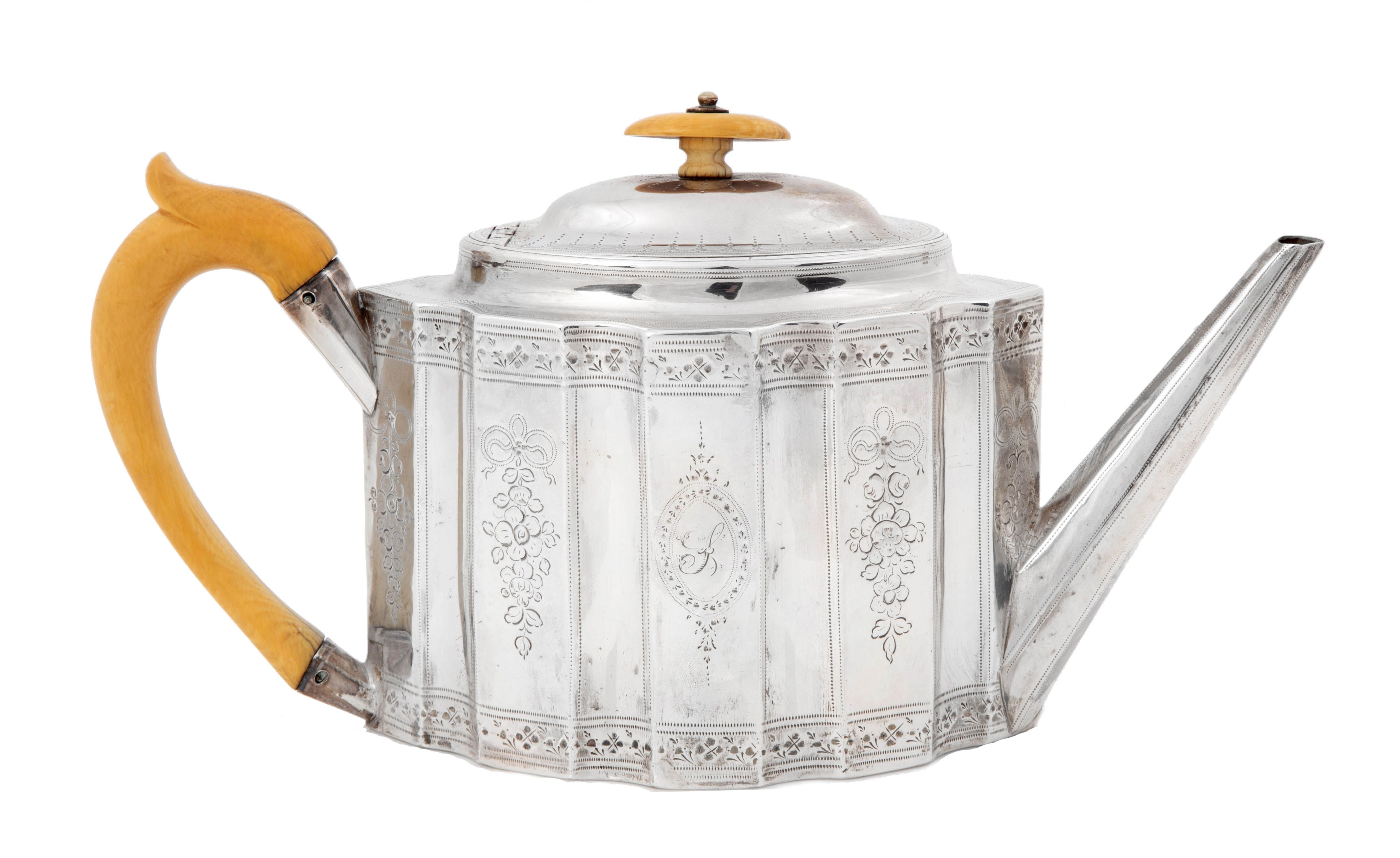 Hester Bateman Silver Teapot, London | Cottone Auctions