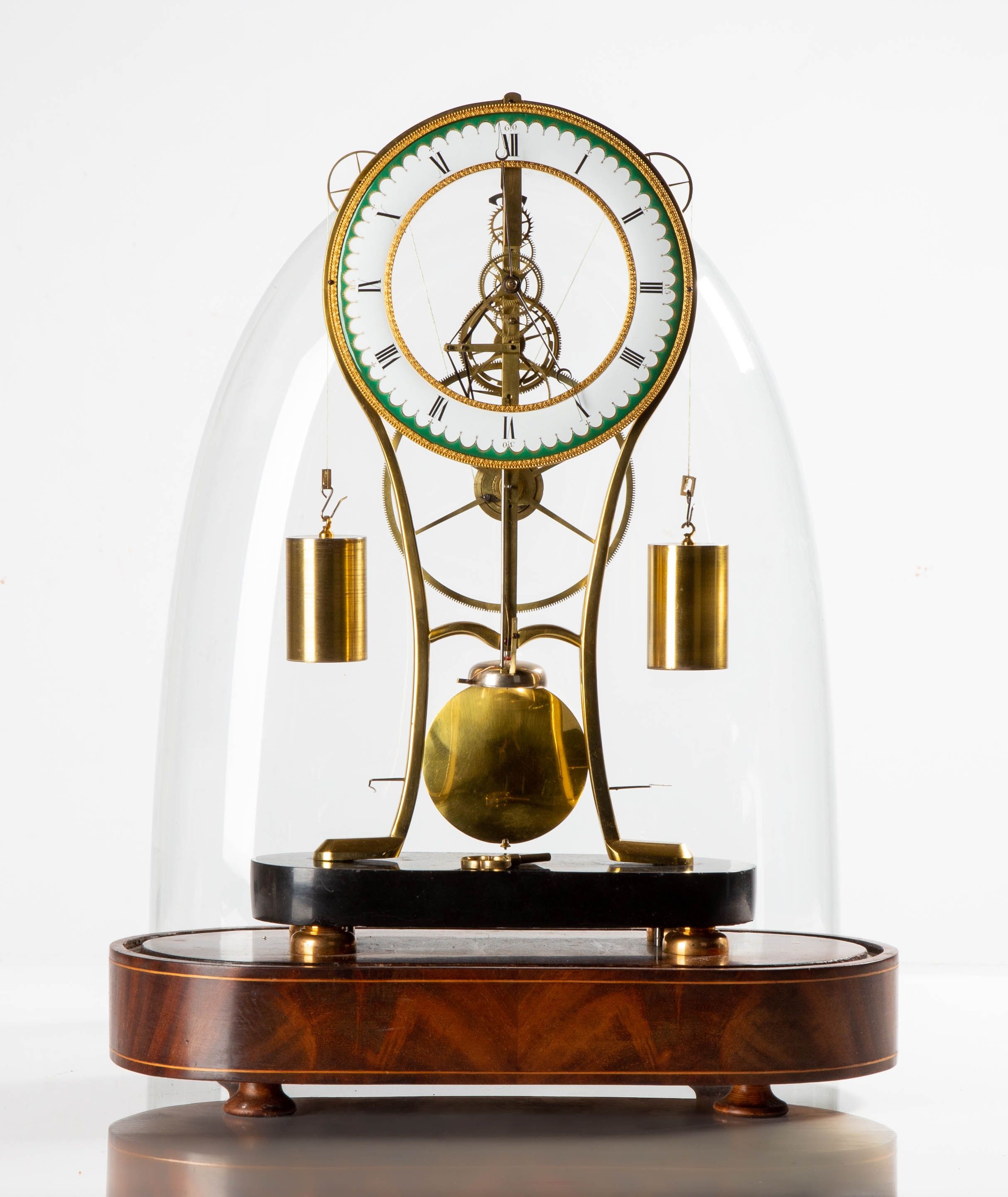 French Empire Striking Keyhole Skeleton Clock | Cottone Auctions