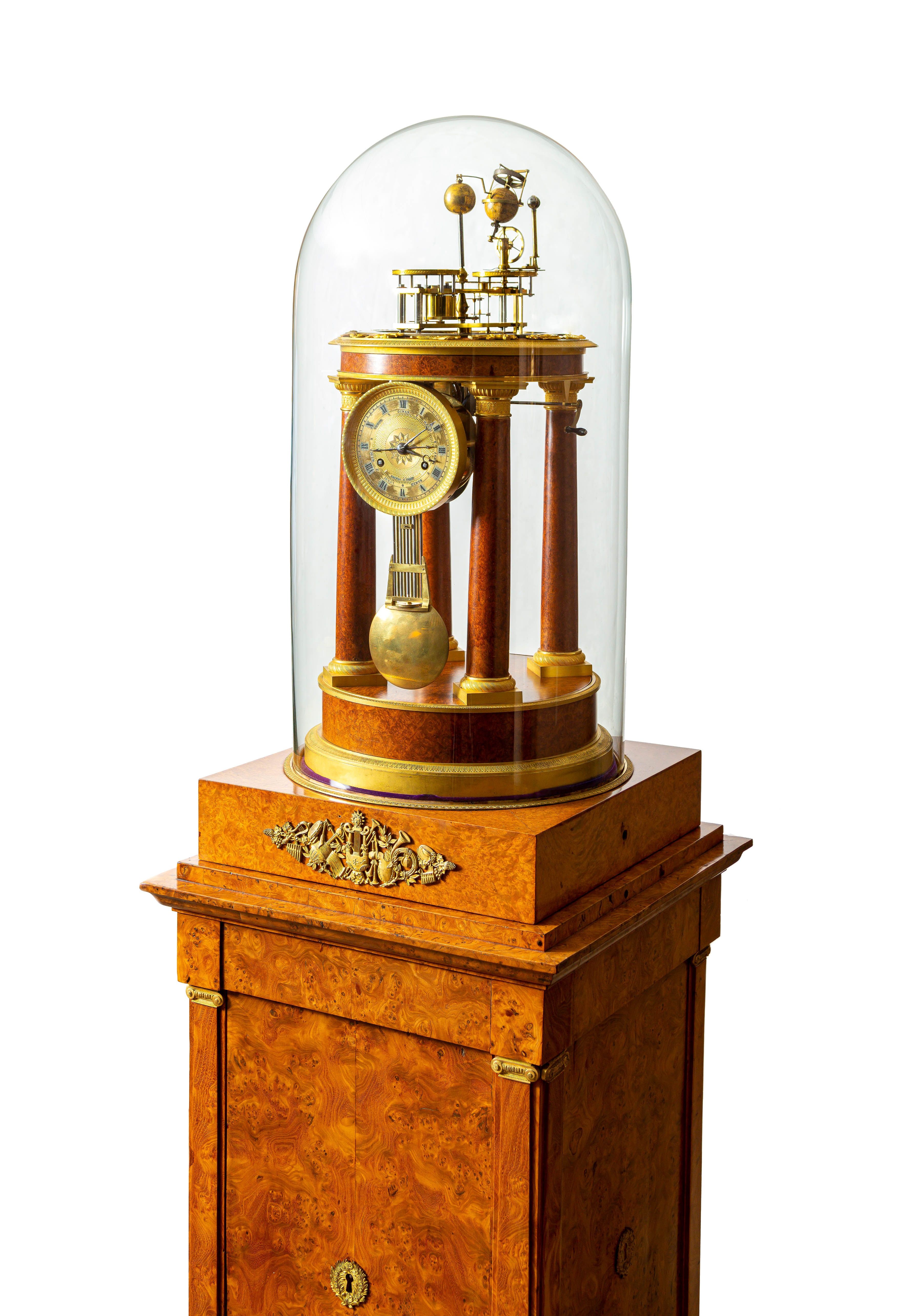 Fine & Rare, Empire Amboyna Orrery & Music Box by Zacharie-Nicholas-AmÈ ...