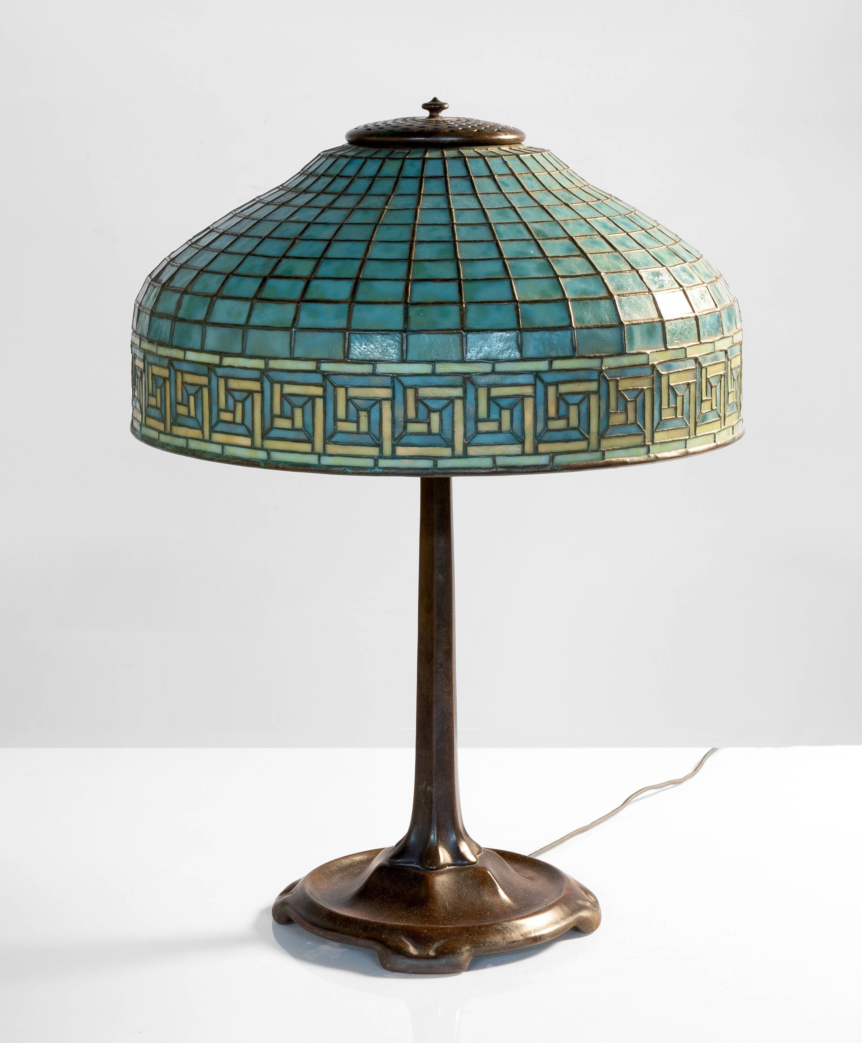 Tiffany Studios Blue Greek Key | Cottone Auctions