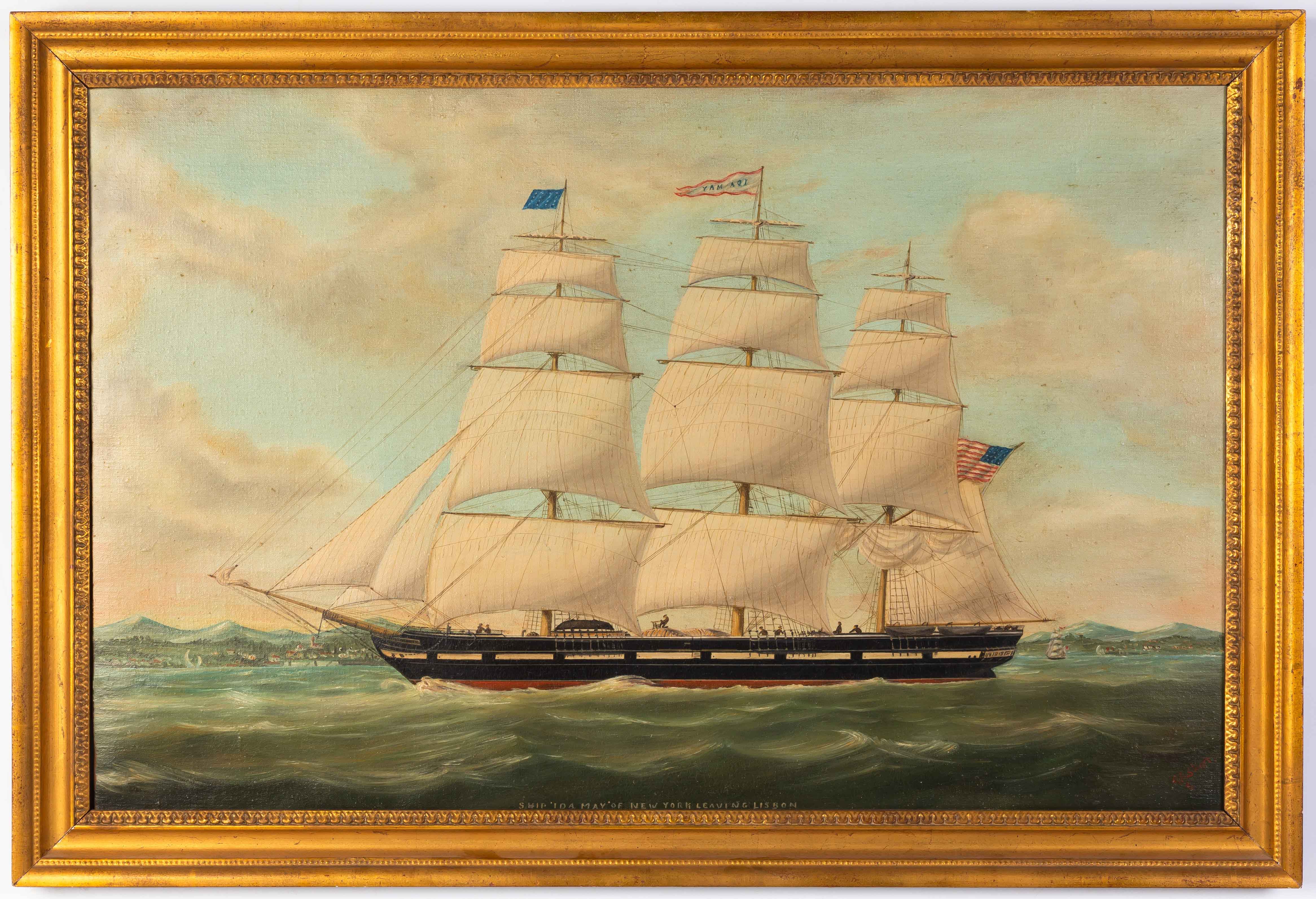Alexander Charles Stewart (American, 1831-1898) Ship Portrait of "Ida ...