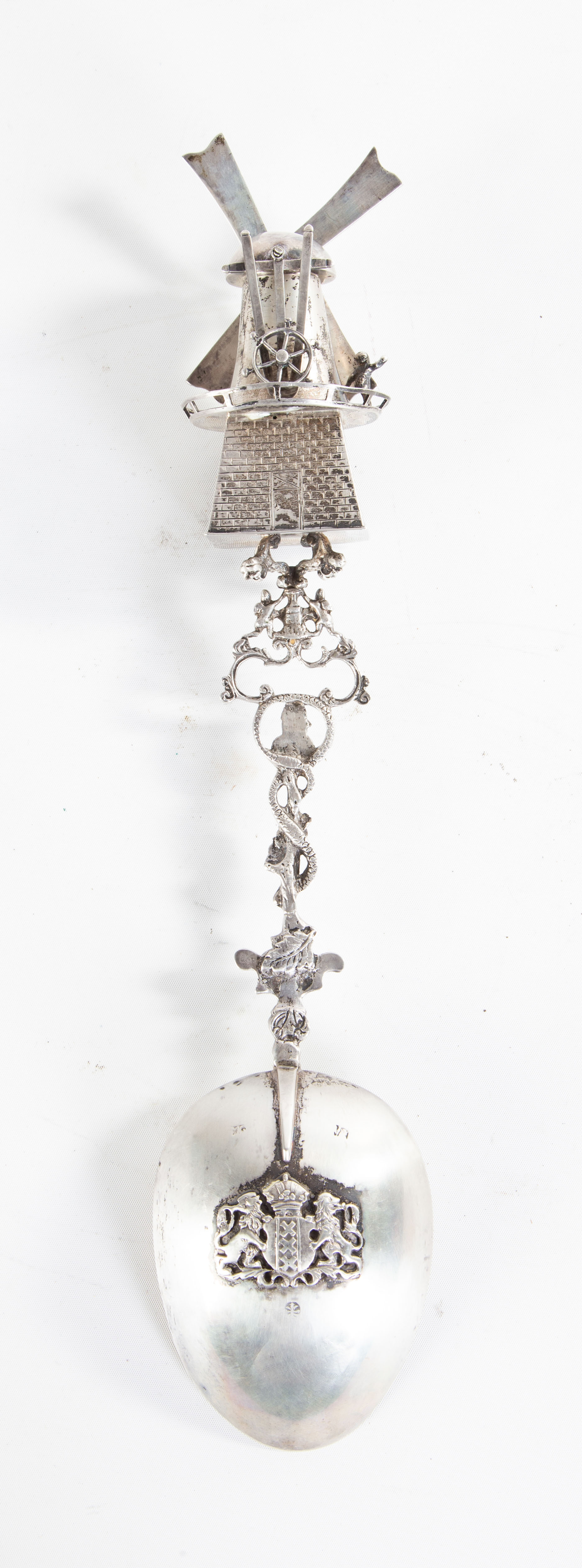 Antique Dutch Windmill Serving Spoon | Cottone Auctions