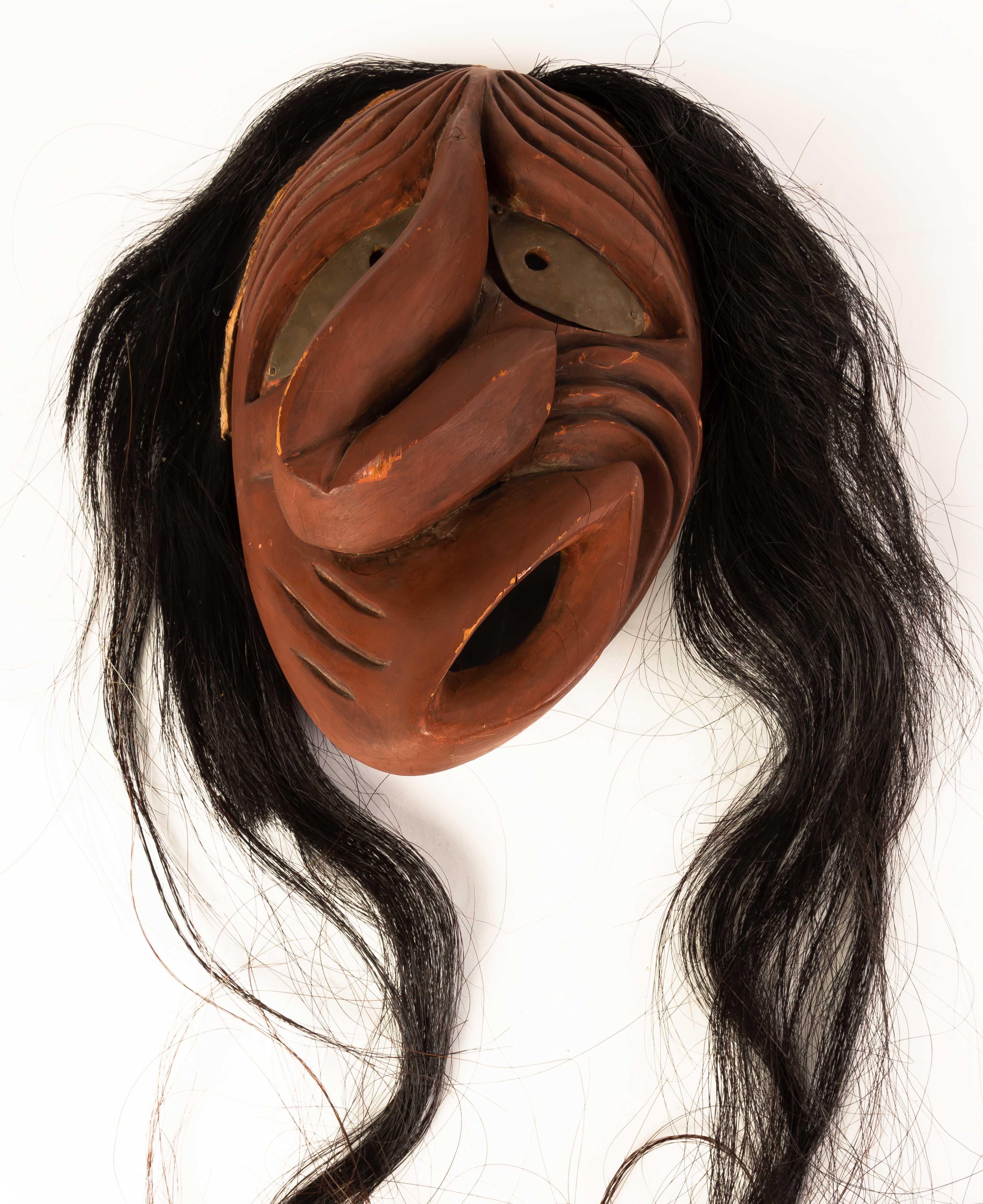 Native American Carved & Painted False Face Mask | Cottone Auctions