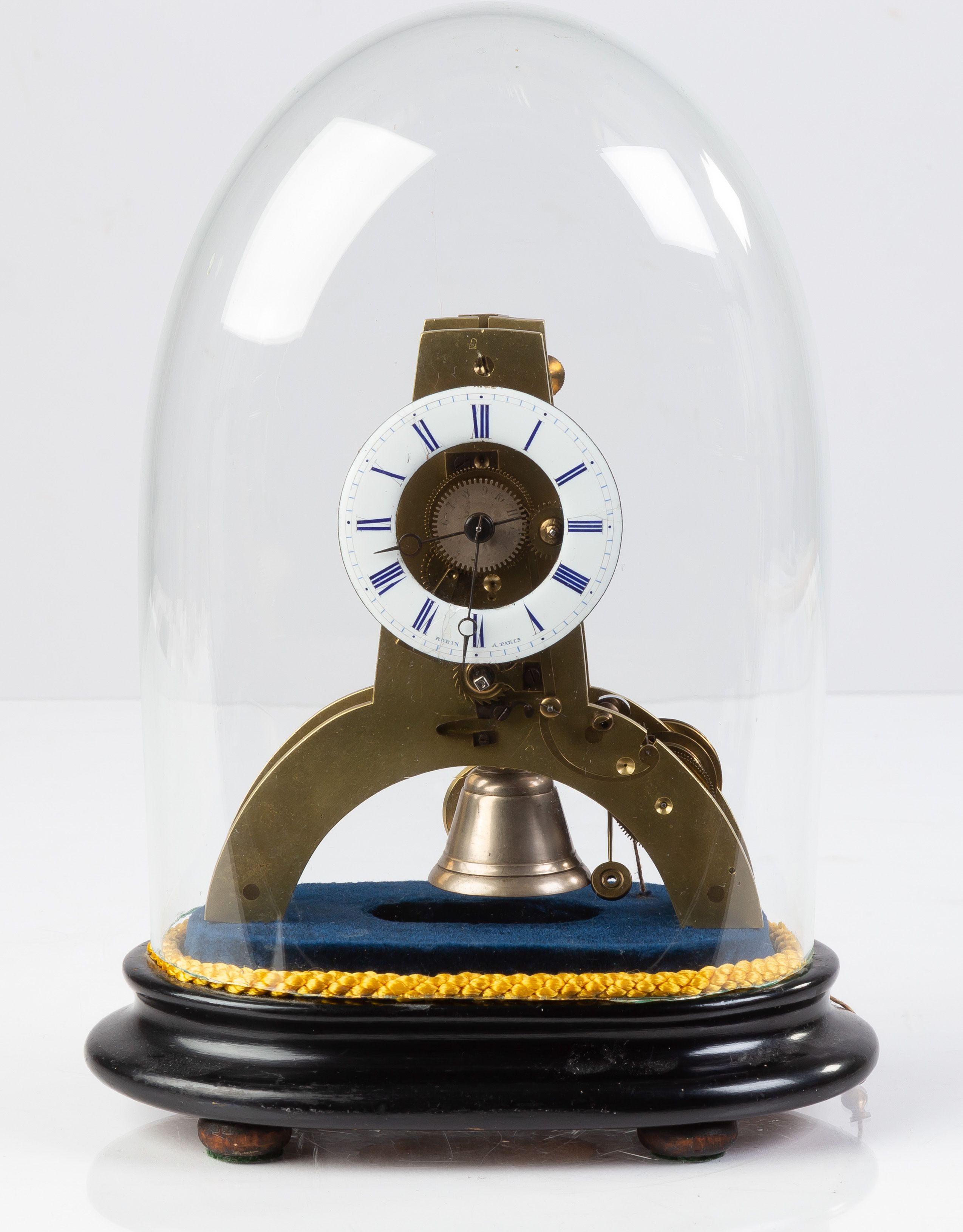 Robin Paris Miniature Skeleton Clock | Cottone Auctions