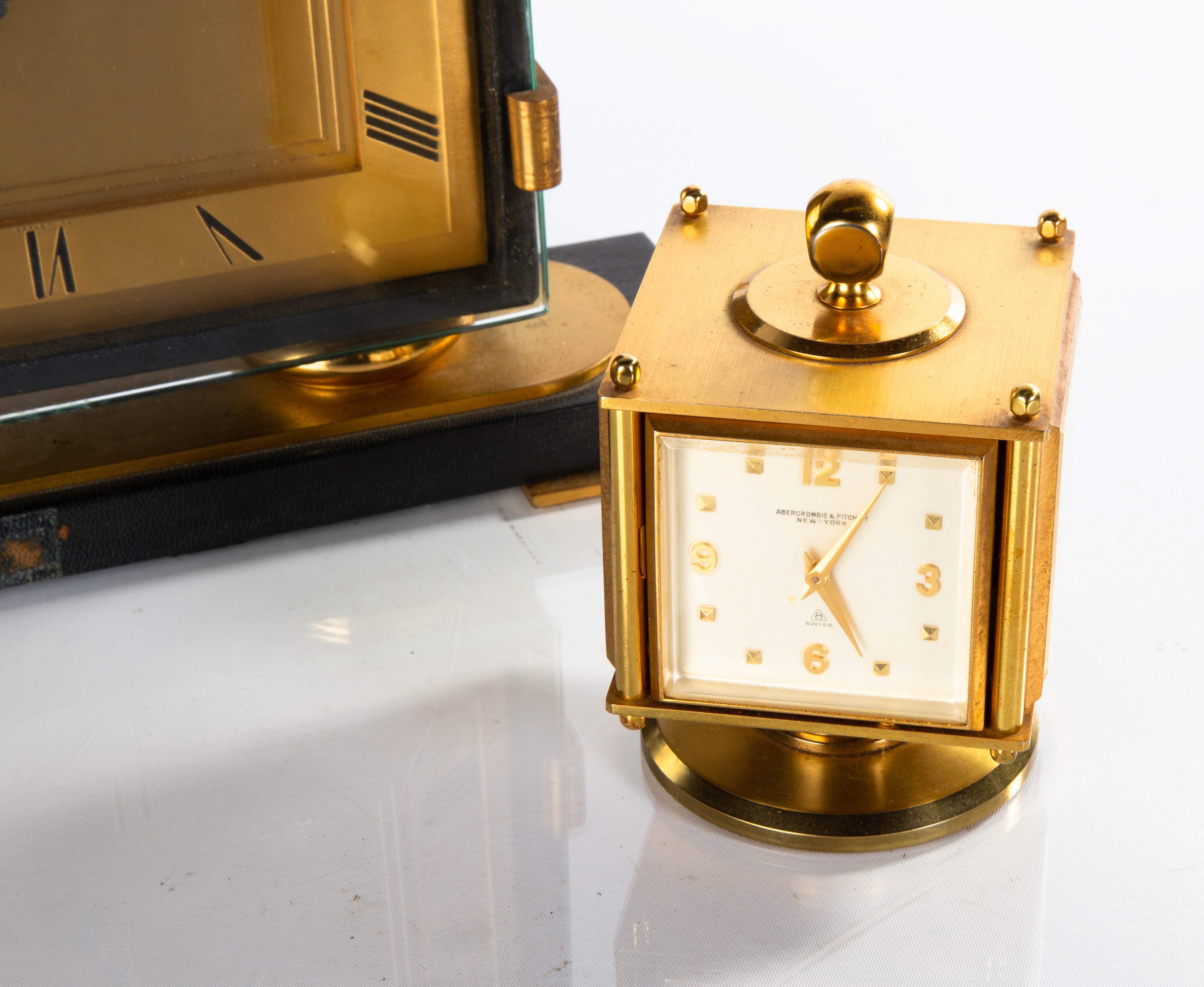 Abercrombie & Fitch, Weather Station Desk Clock & Leather Desk Clock ...