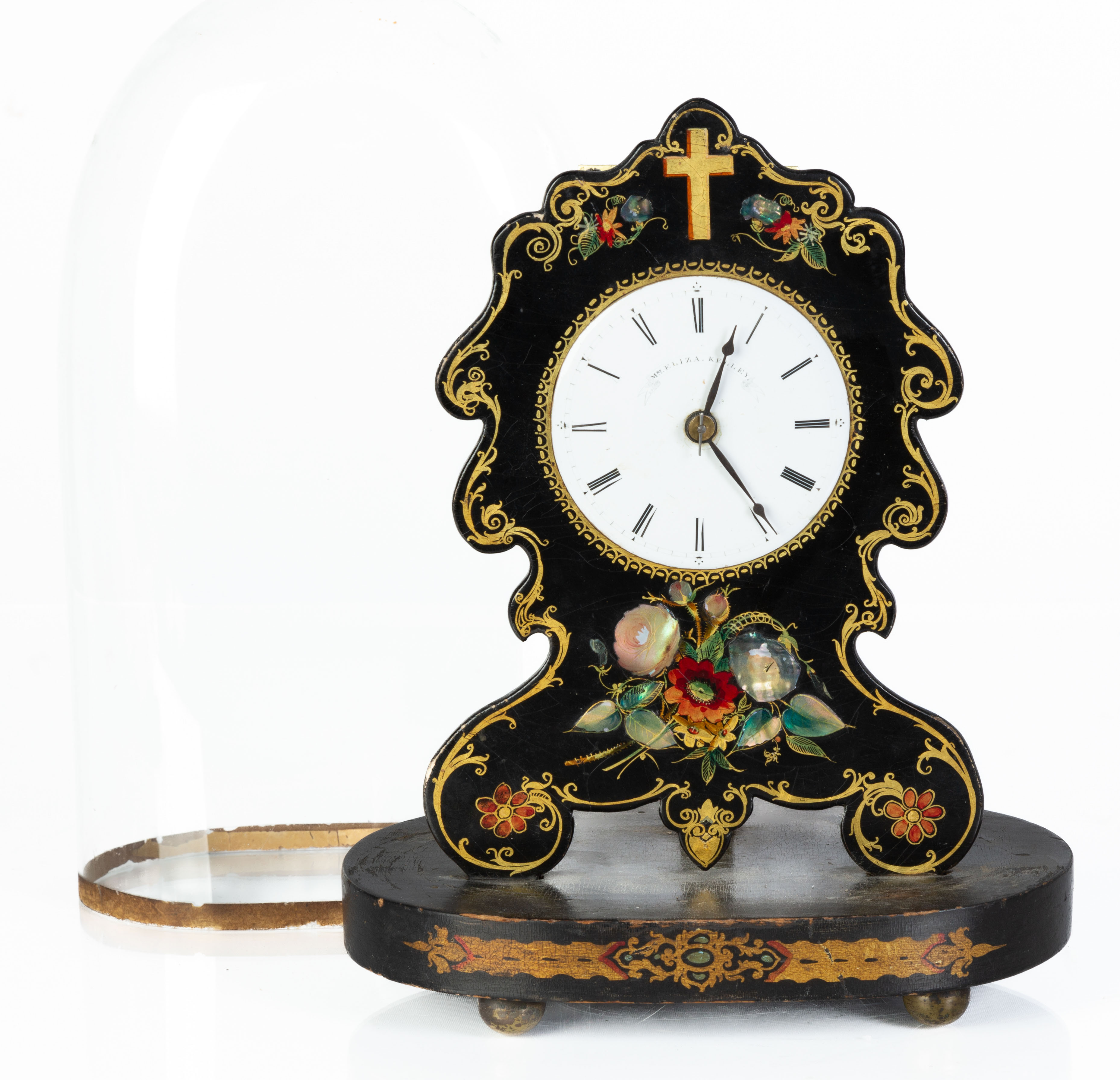 C. Jerome Paper Mache Mantle Clock | Cottone Auctions