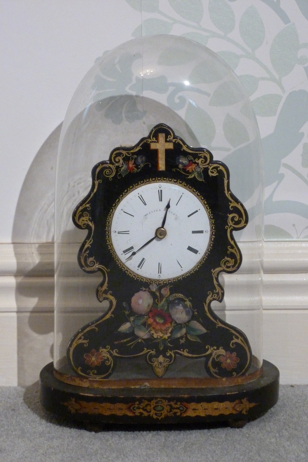 C. Jerome Paper Mache Mantle Clock | Cottone Auctions