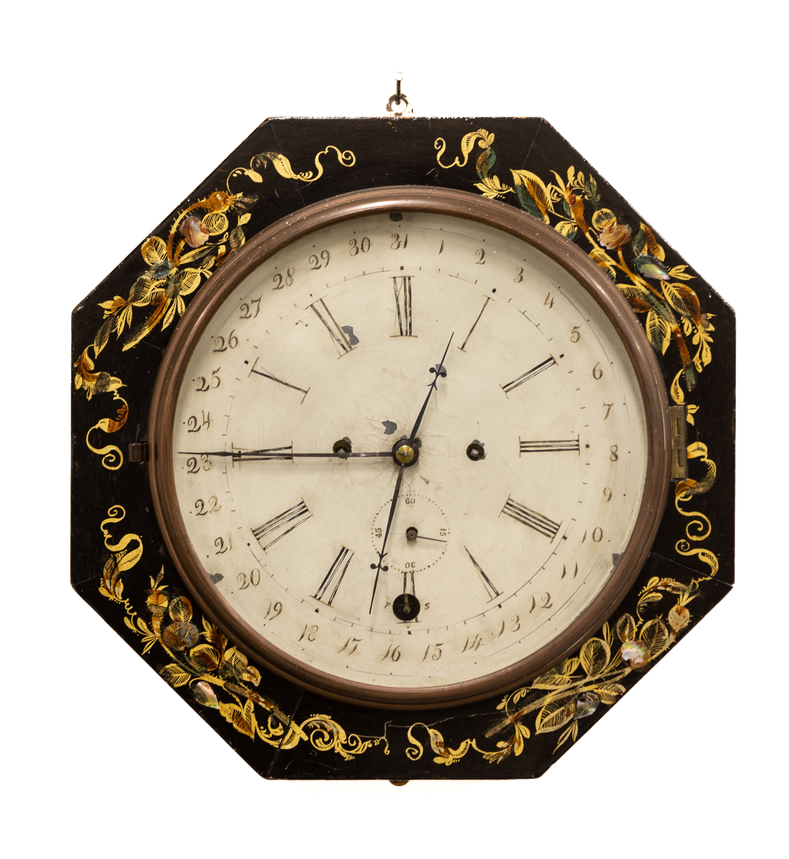 Chauncey Jerome Octagonal Lever Calendar Clock | Cottone Auctions