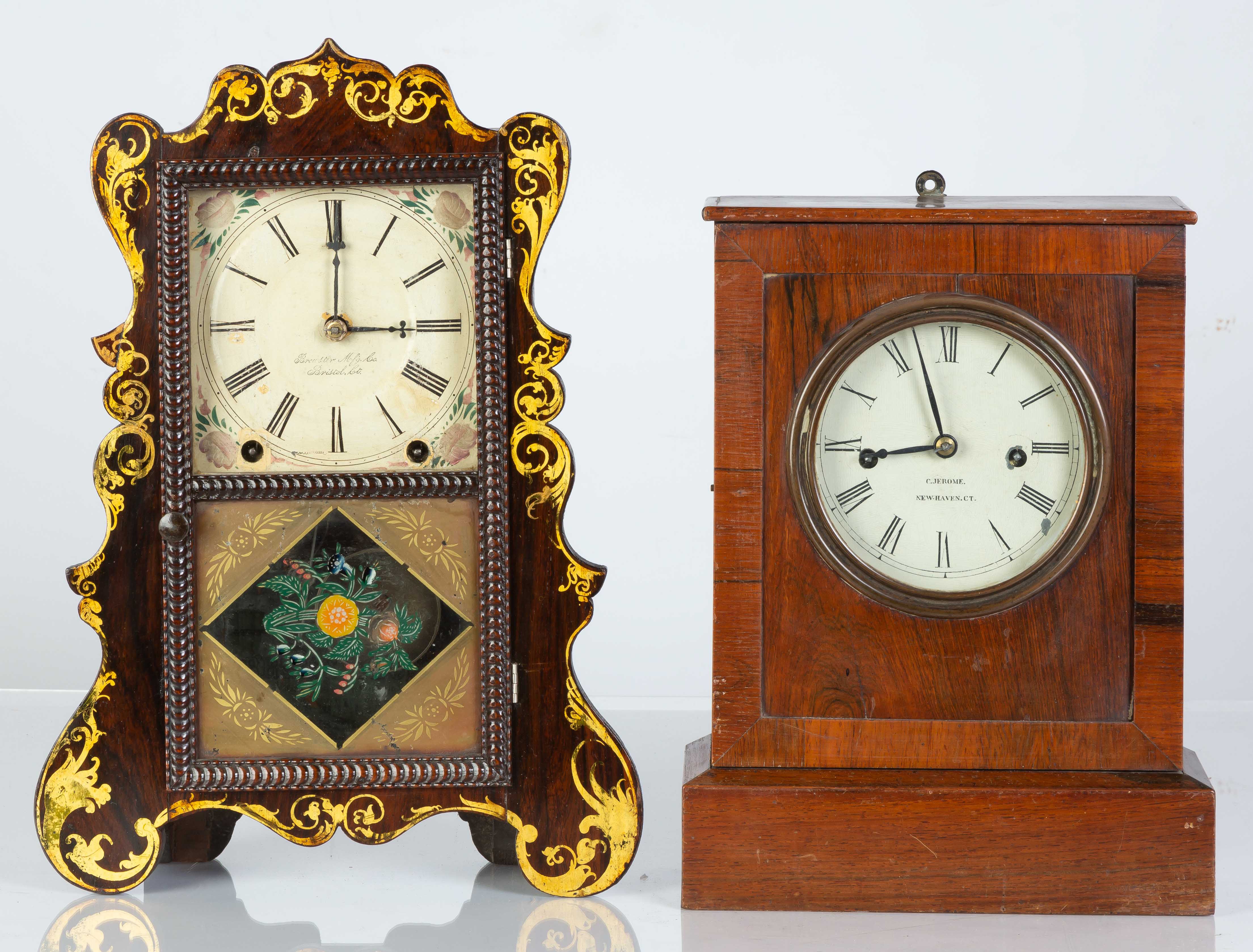 Brewster Manufacturing Co. Shelf Clock and Chauncey Jerome Shelf Clock | Cottone Auctions
