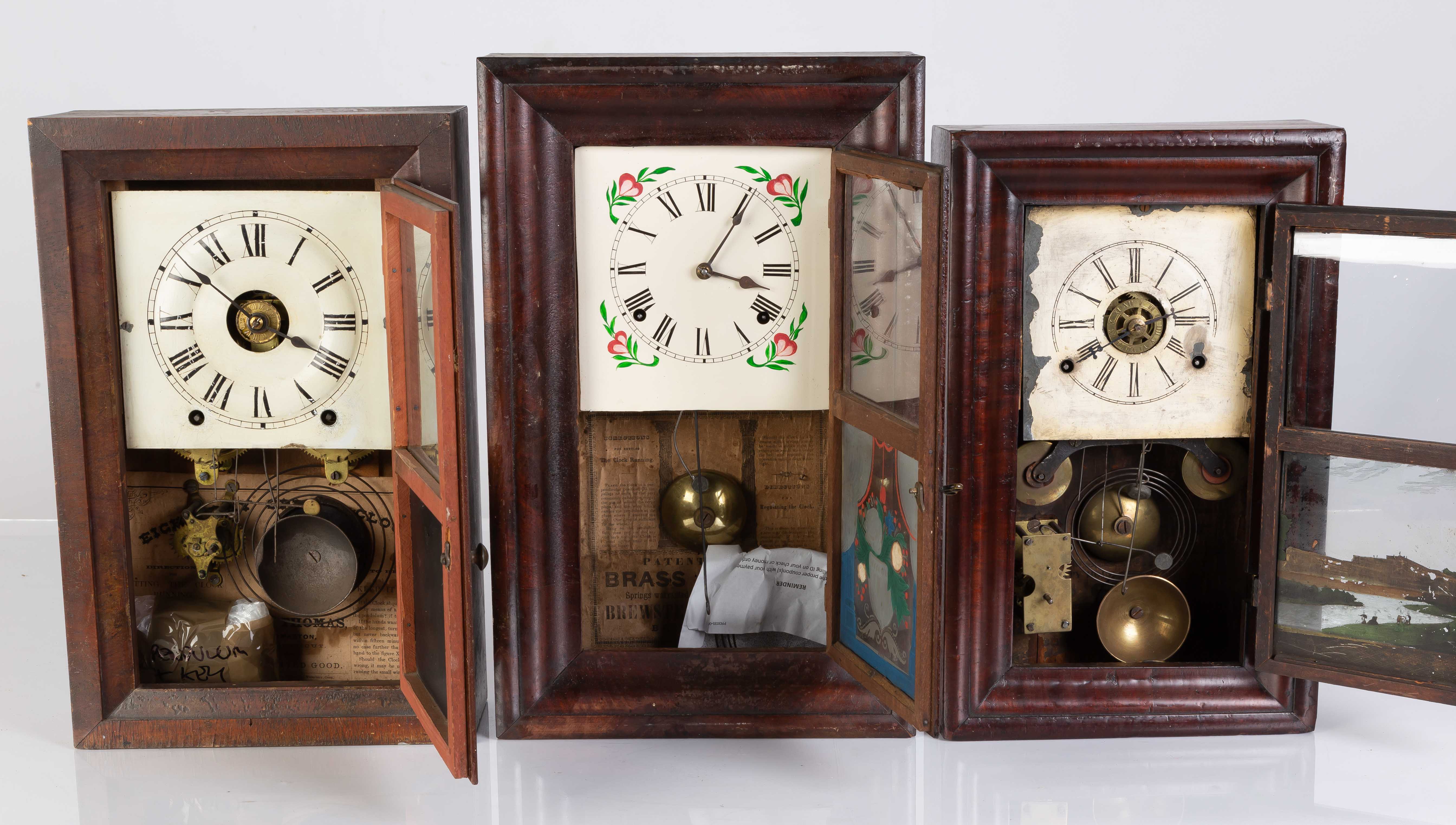 (3) Miniature Ogee Clocks | Cottone Auctions