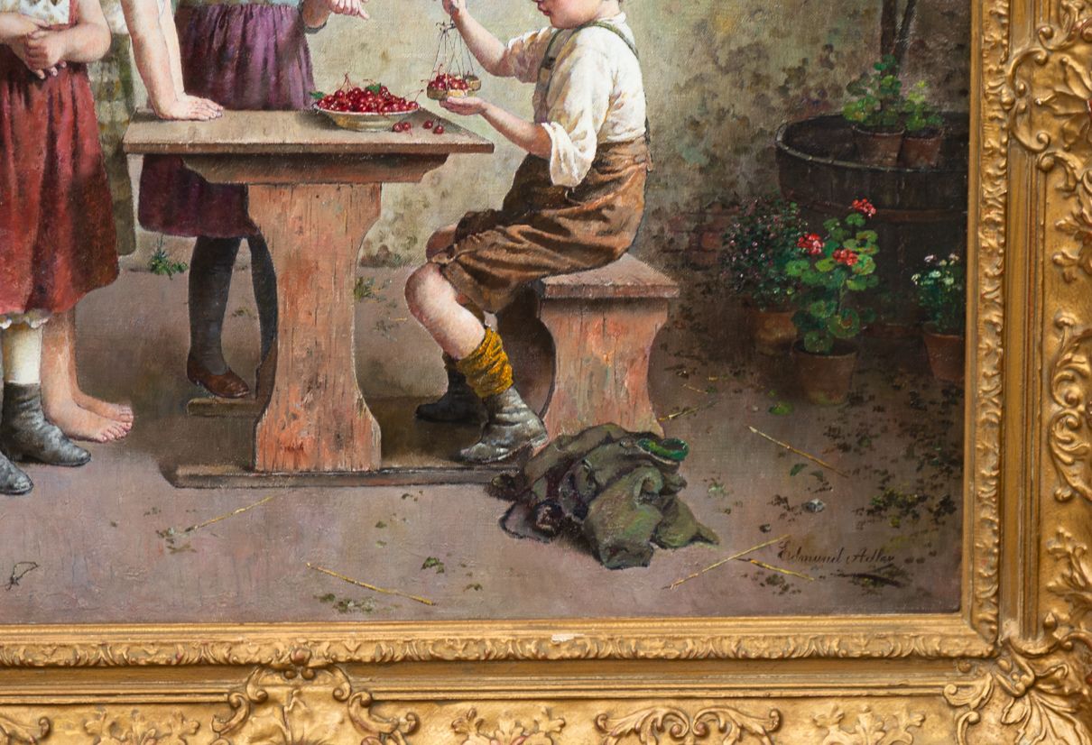 Edmund Adler (Austrian, 1876-1965), "Counting Cherries" | Cottone Auctions