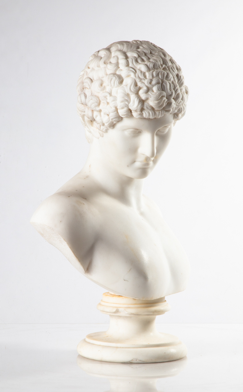 Marble Bust of Capitoline (Antinous) on Marble Socle | Cottone Auctions