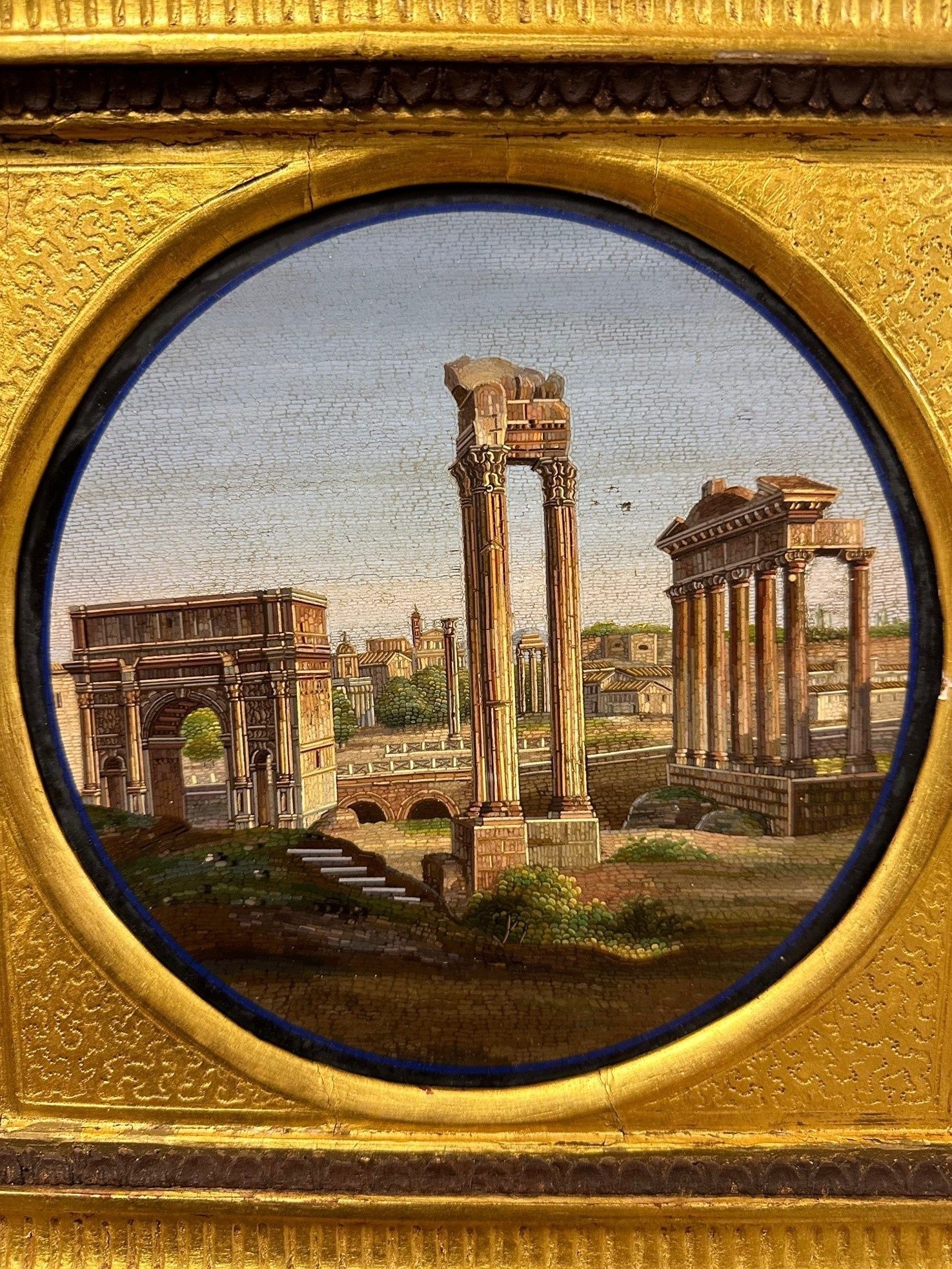 19th Century Italian Micromosaic of Roman Forum | Cottone Auctions