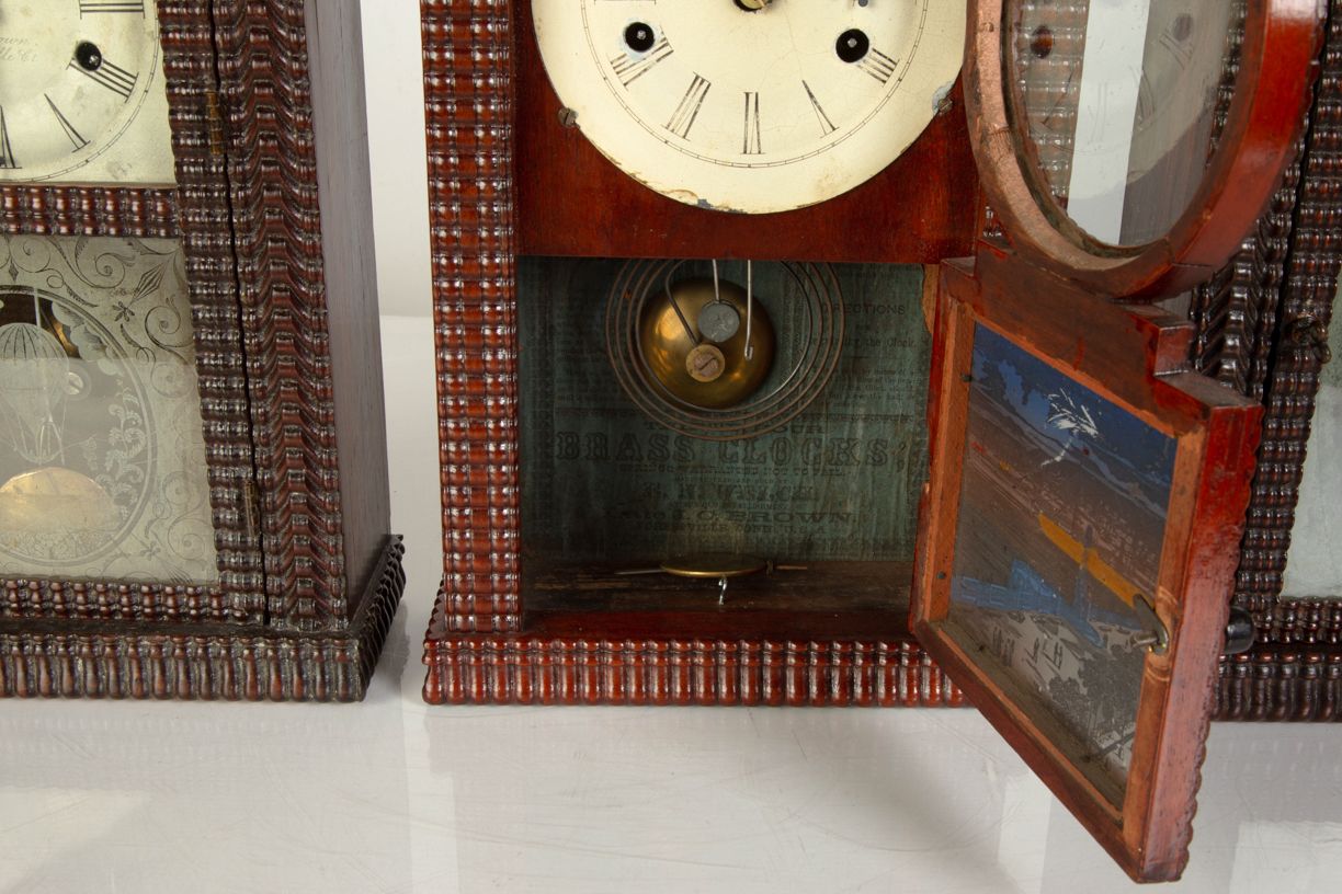 J.C. Brown Full Ripple Miniature Beehive Clock | Cottone Auctions