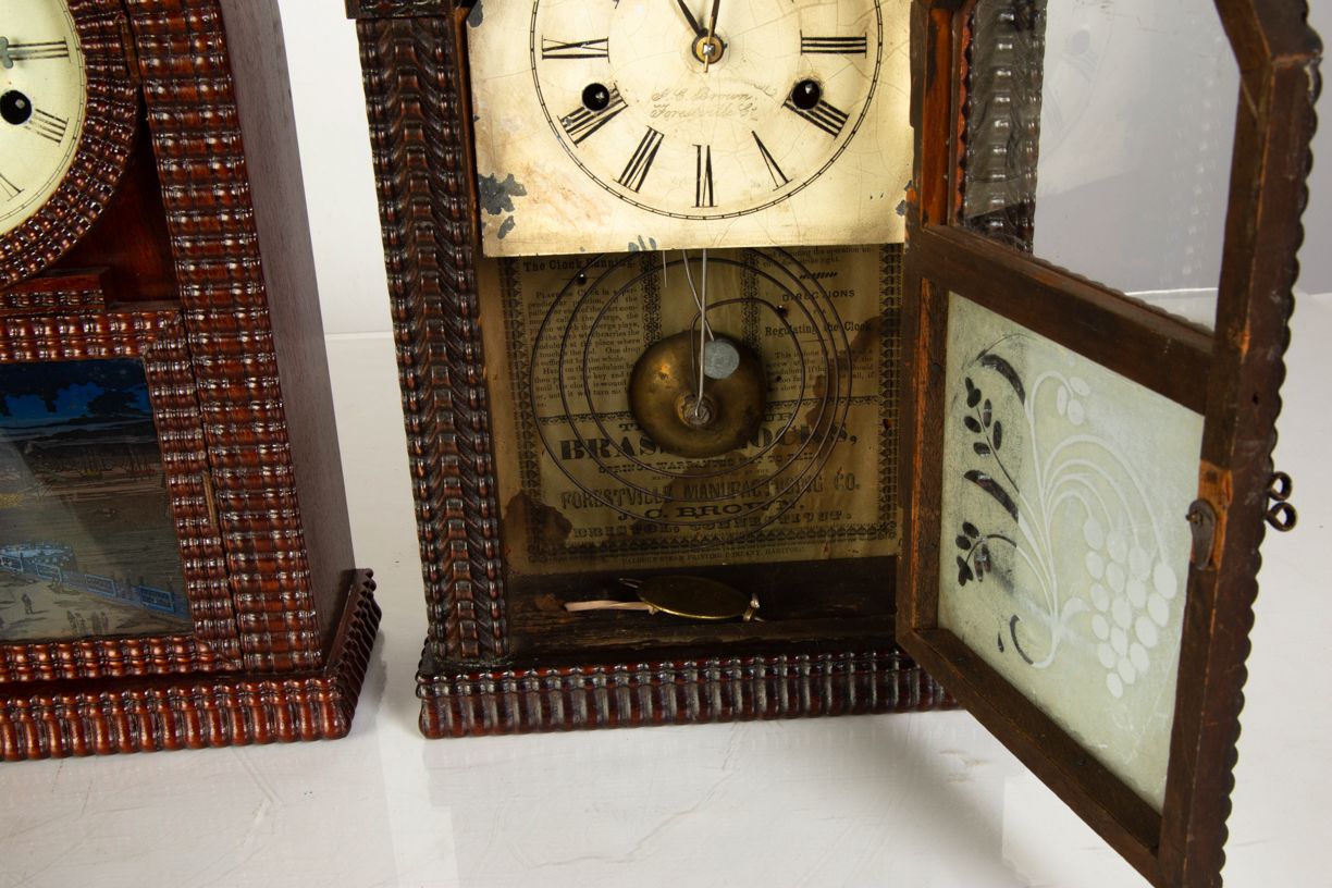J.C. Brown Full Ripple Miniature Steeple Clock | Cottone Auctions
