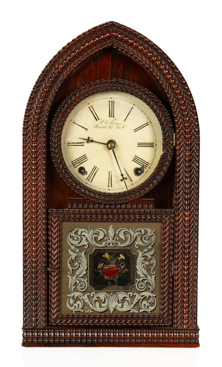 J.C. Brown Full Ripple Beehive Clock | Cottone Auctions