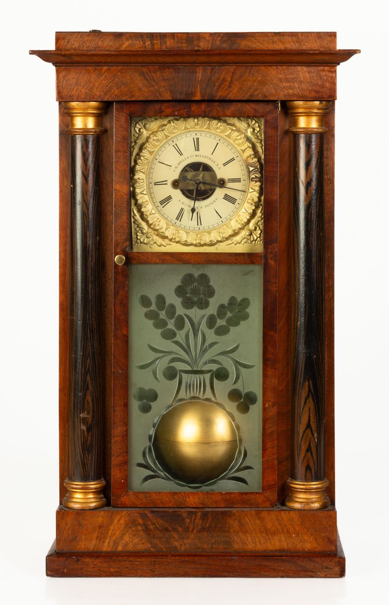 Aaron Dodd Crane Patent Month Clock | Cottone Auctions