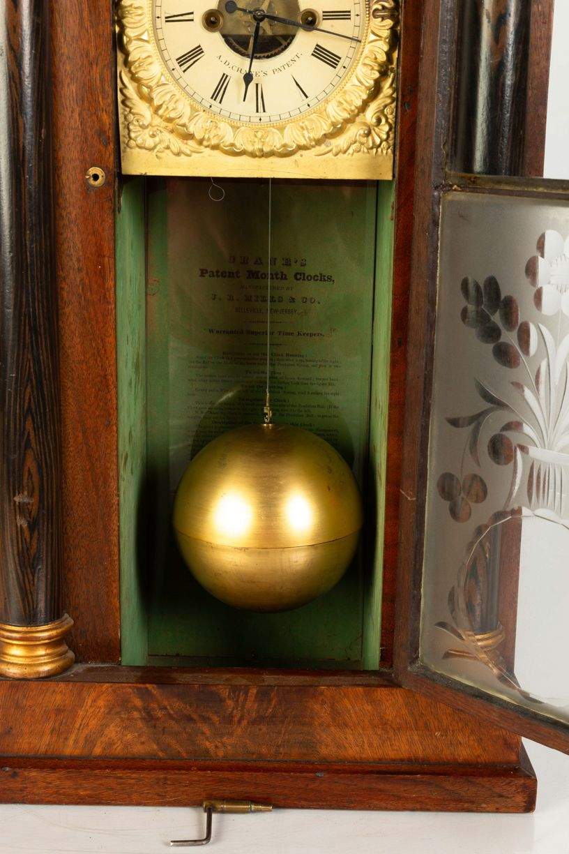 Aaron Dodd Crane Patent Month Clock | Cottone Auctions