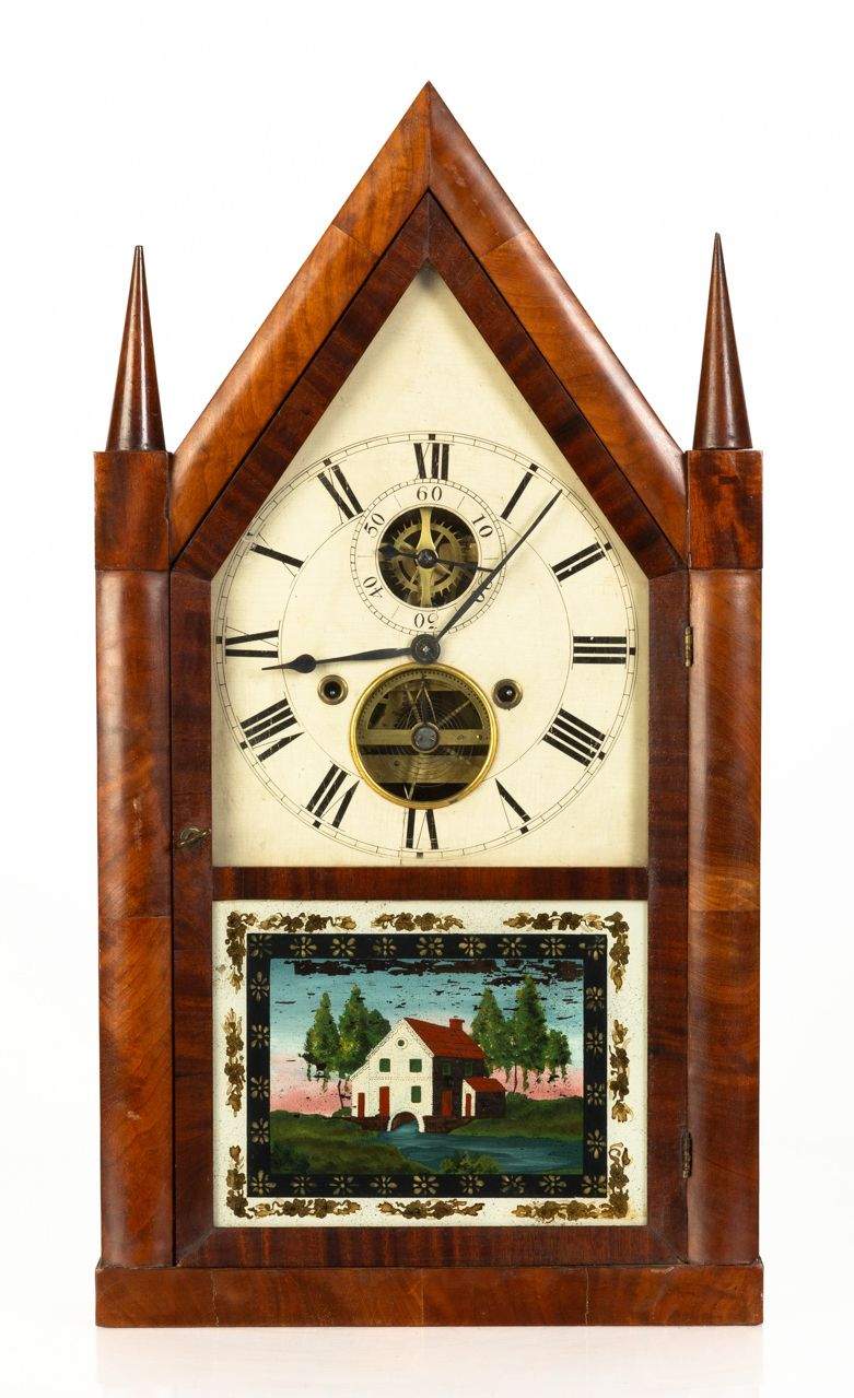 Rare Silas B. Terry Balance Wheel Steeple Clock | Cottone Auctions