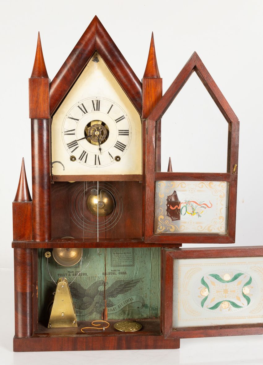 Terry & Andrews Double Steeple Clock | Cottone Auctions