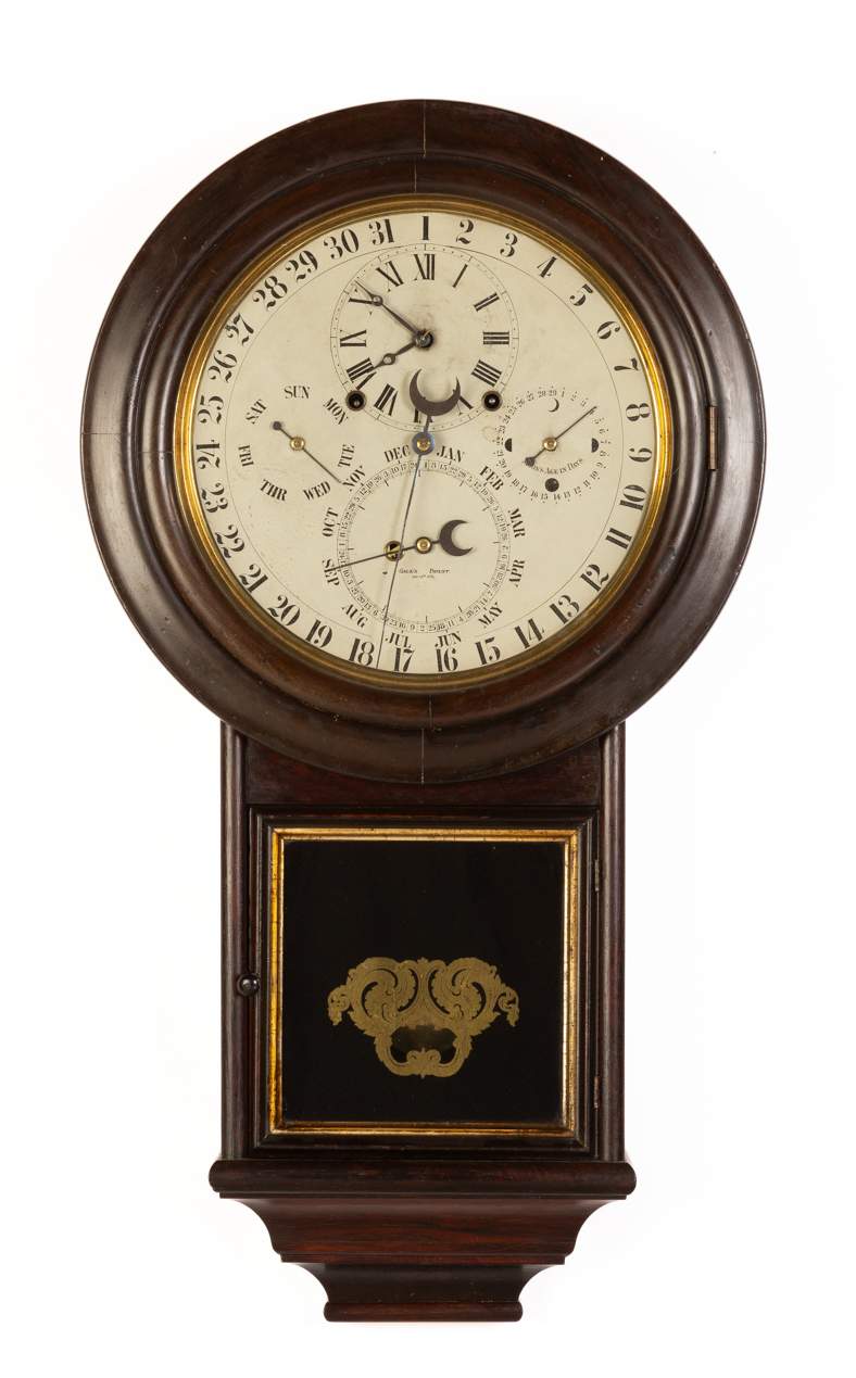 D.J. Gale's Astronomical Calendar Wall Clock No. 3 | Cottone Auctions