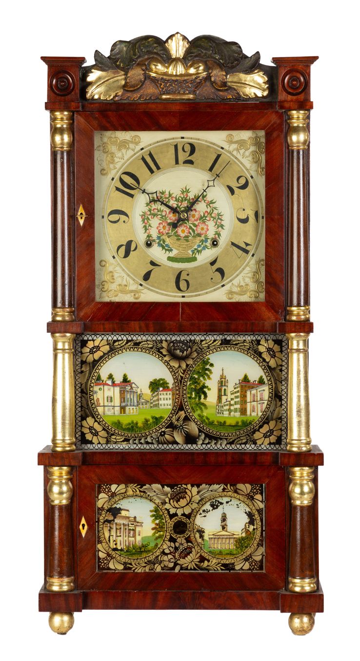 C & L.C. Ives Triple Decker Shelf Clock | Cottone Auctions
