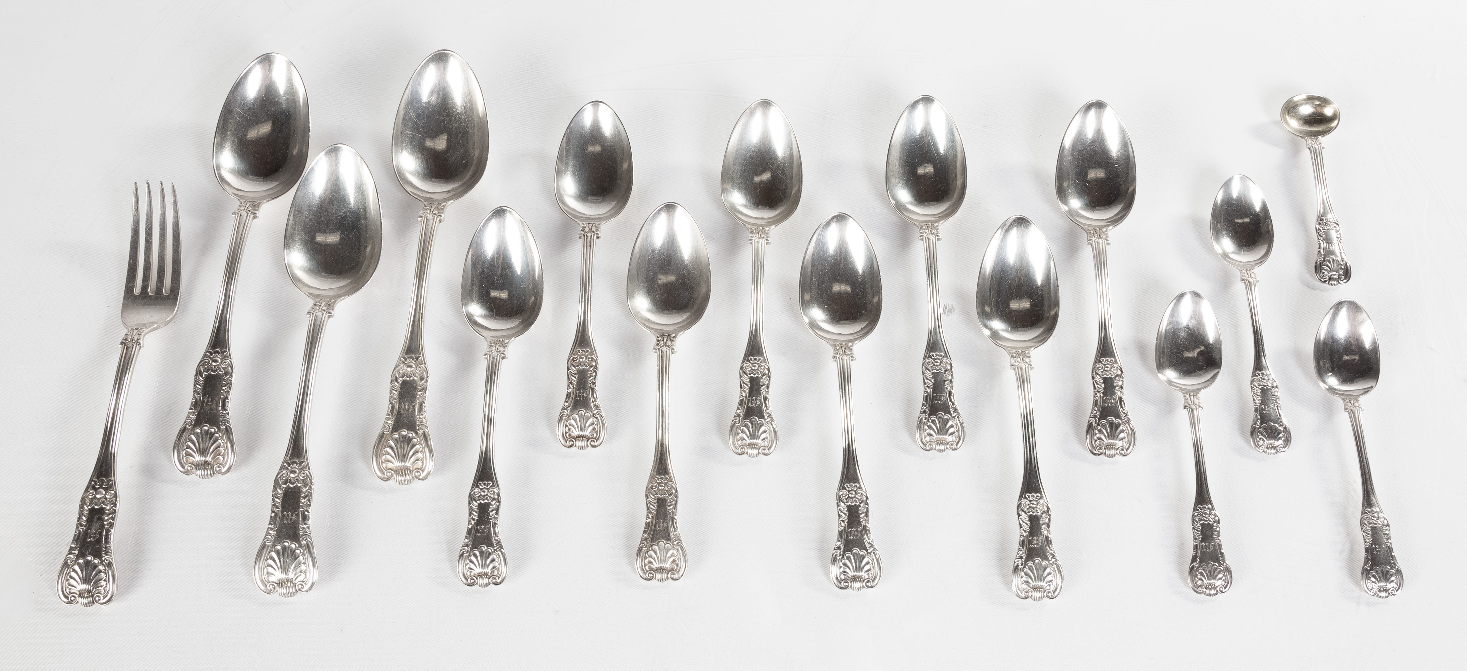 Scottish Sterling Silver Shell Patterned Flatware | Cottone Auctions
