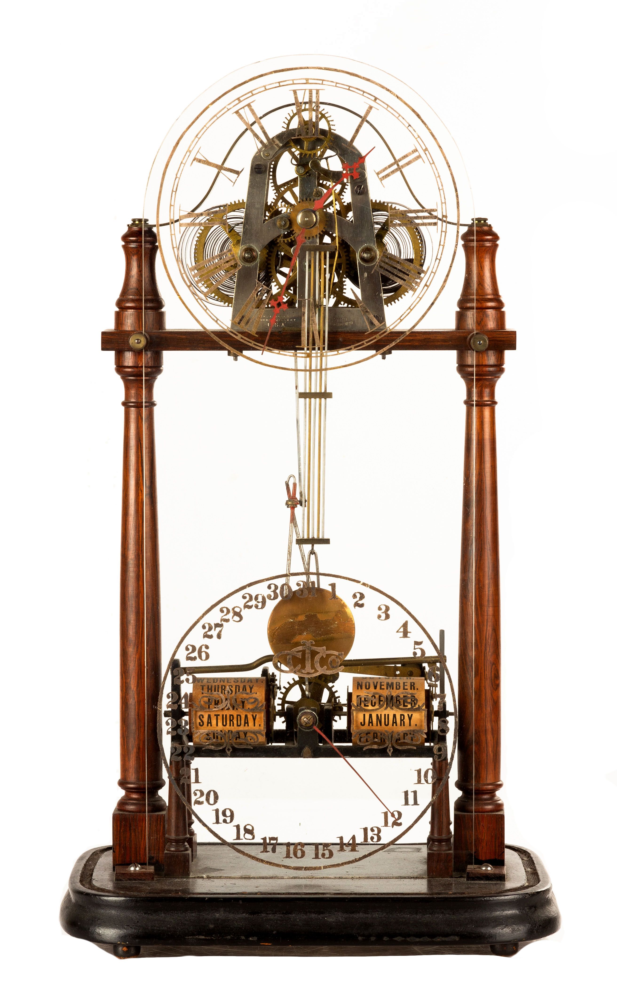 Rare Ithaca Skeleton Clock | Cottone Auctions
