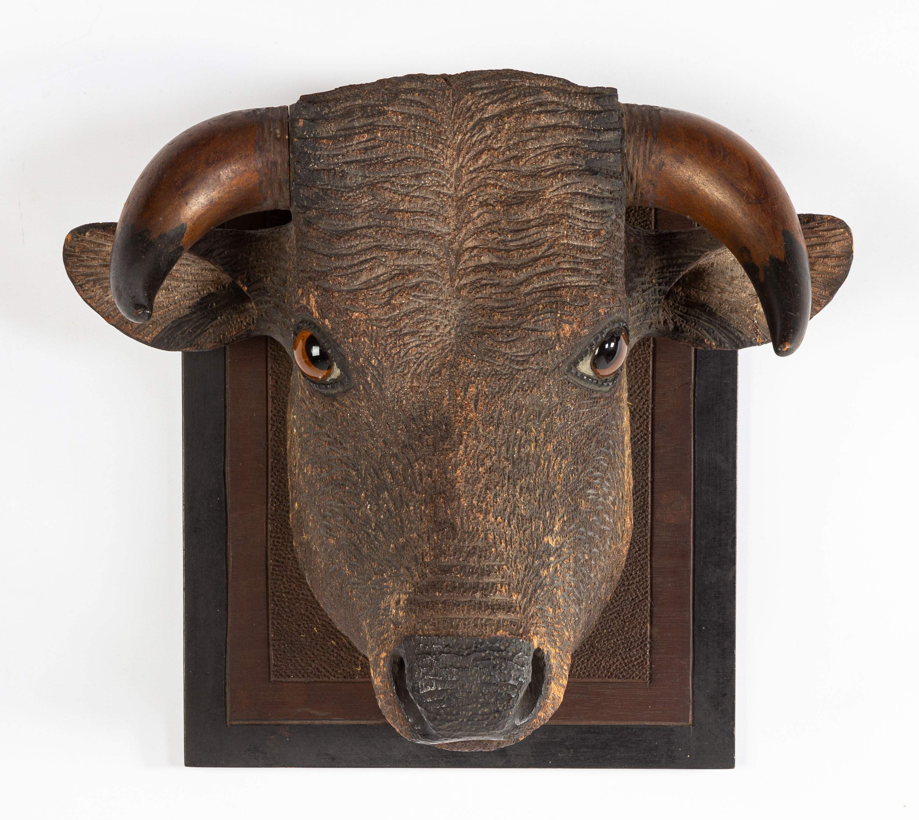 Henry Leach (American, 1809-1885) Folk Carving Cow Head | Cottone Auctions
