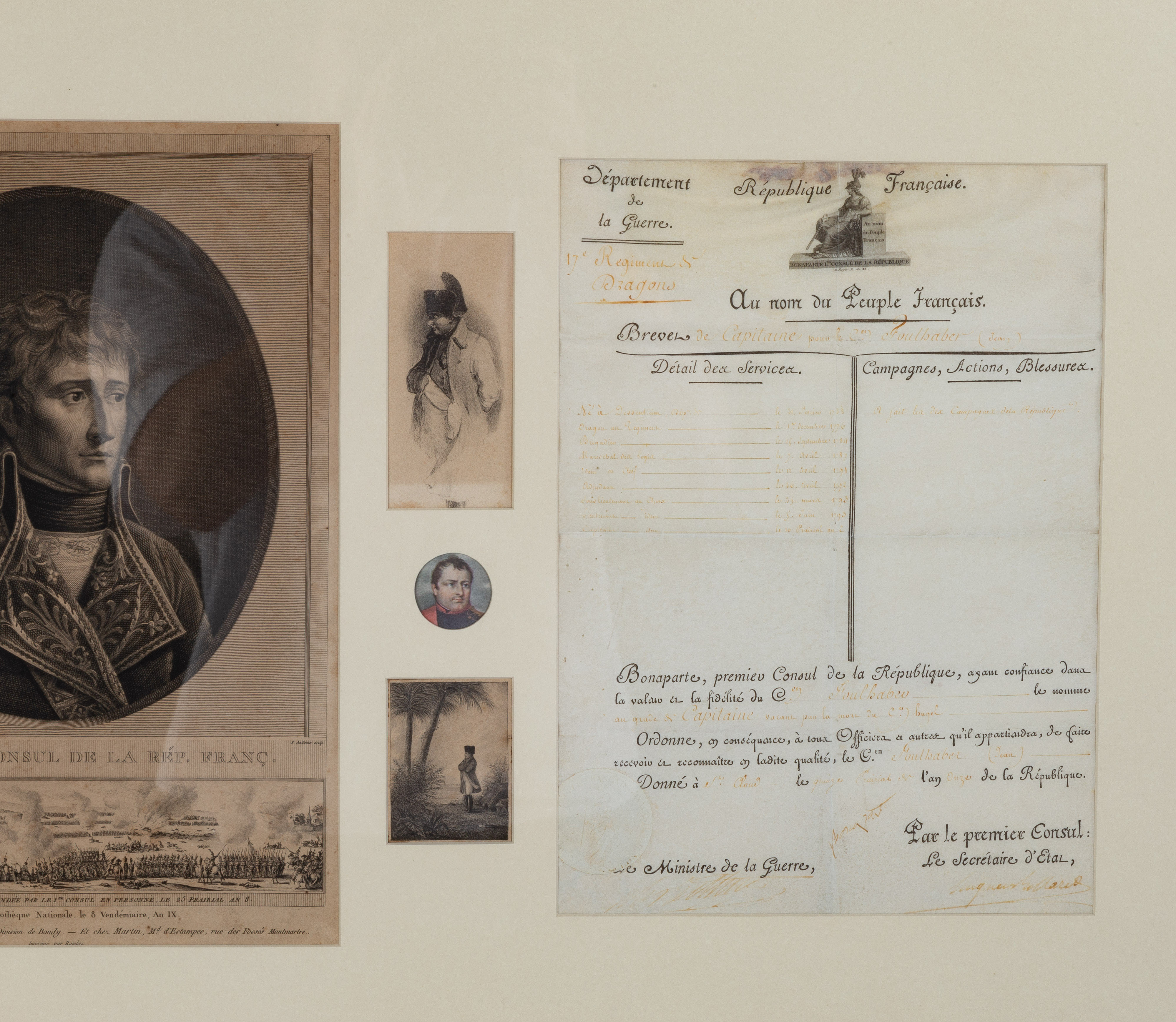 Napoleon Bonaparte Documents & Engraving | Cottone Auctions