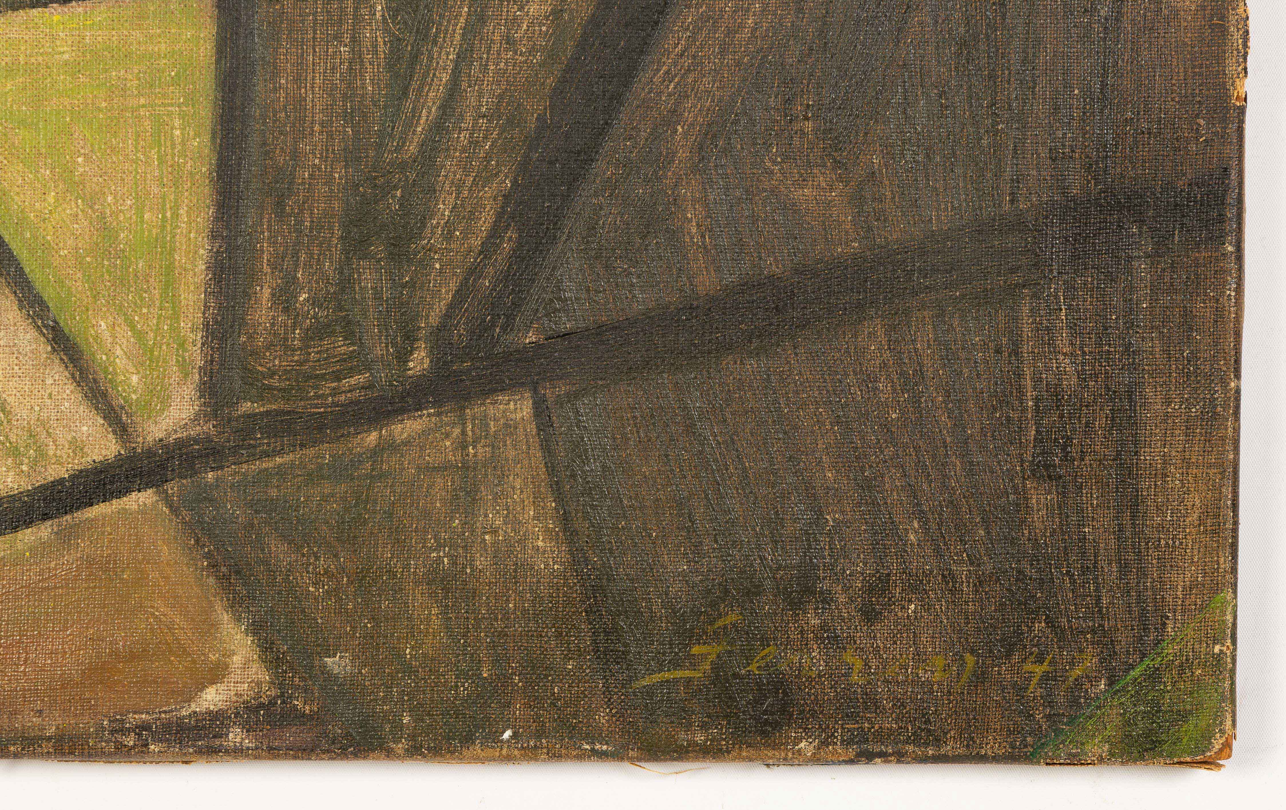 Attributed to John Ferren (American, 1905-1970) Abstract Oil Painting ...