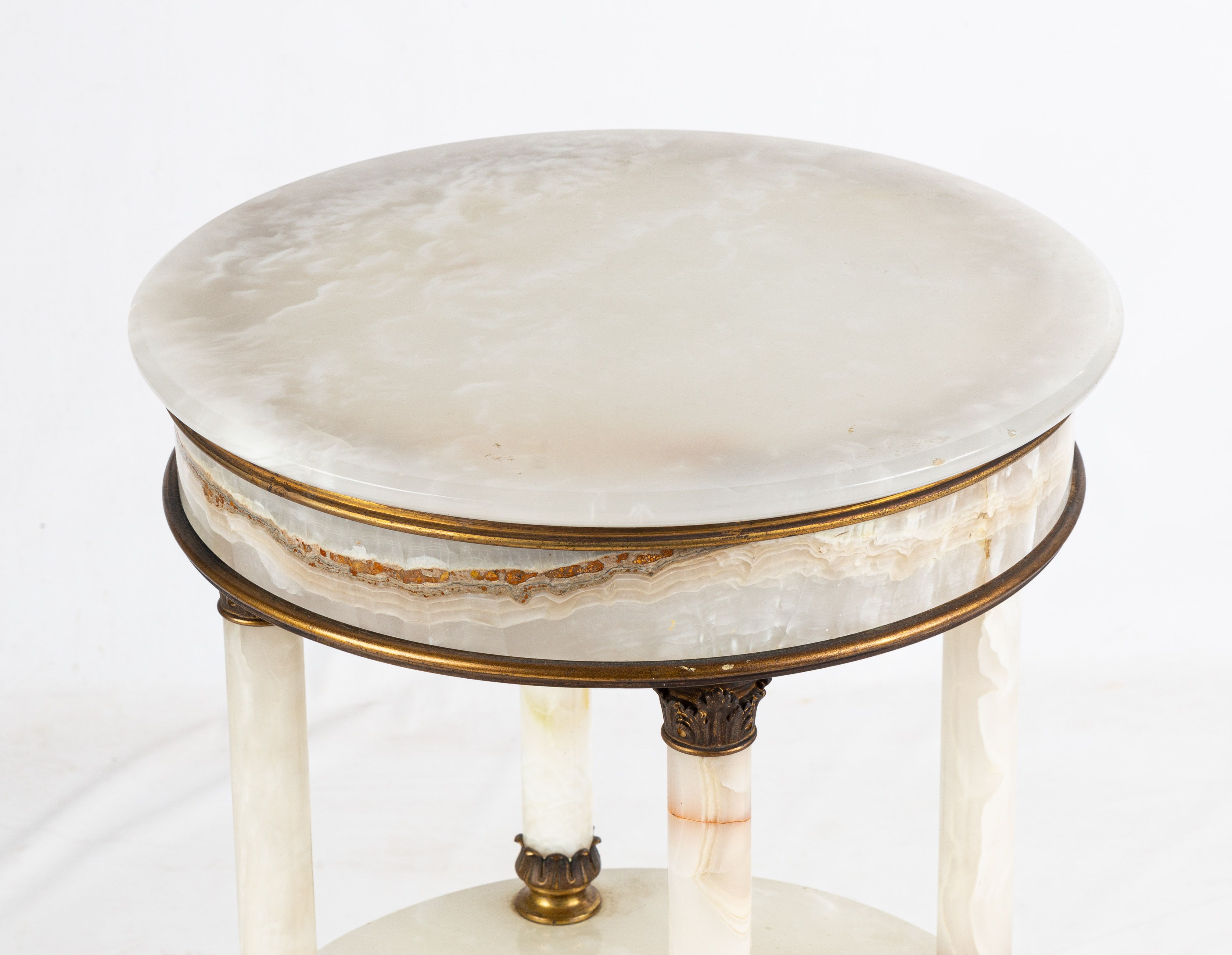 French Onyx Side Table/Pedestal | Cottone Auctions