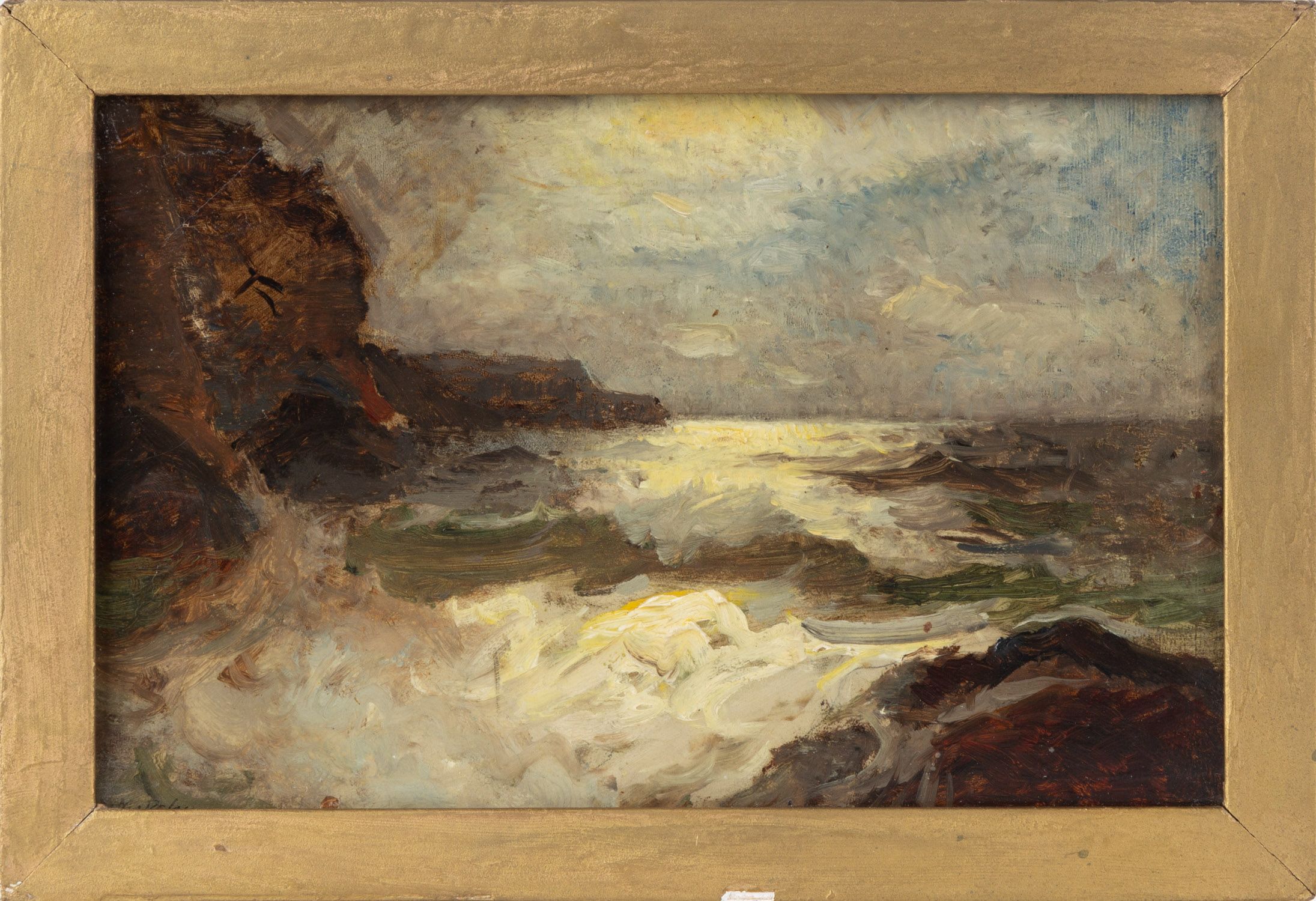 Frank Knox Morton Rehn (American, 1848-1914) "Moonlight Grand Munan ...